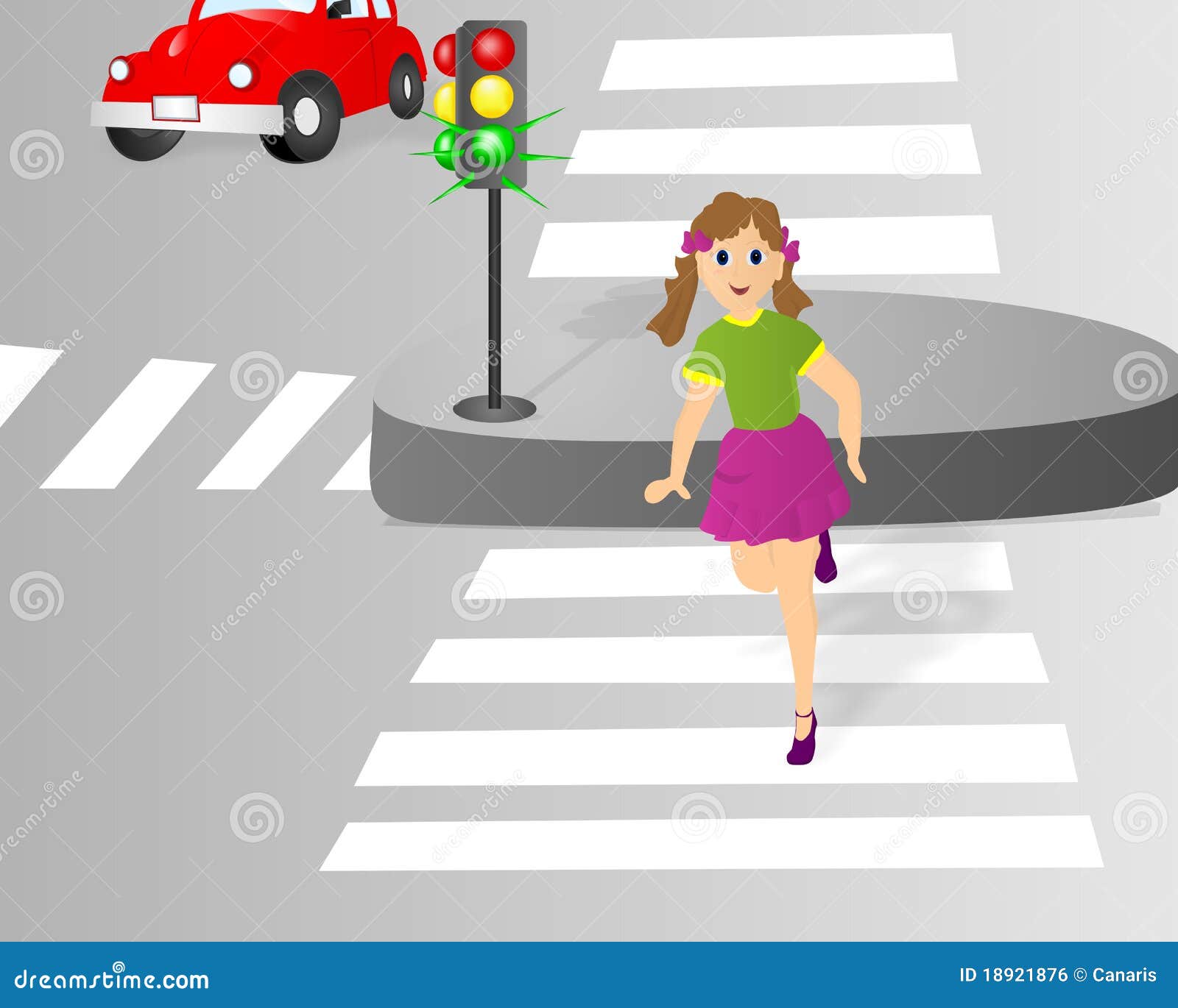 Crossing the Street, Cdr Vector Stock Vector - Illustration of street ...
