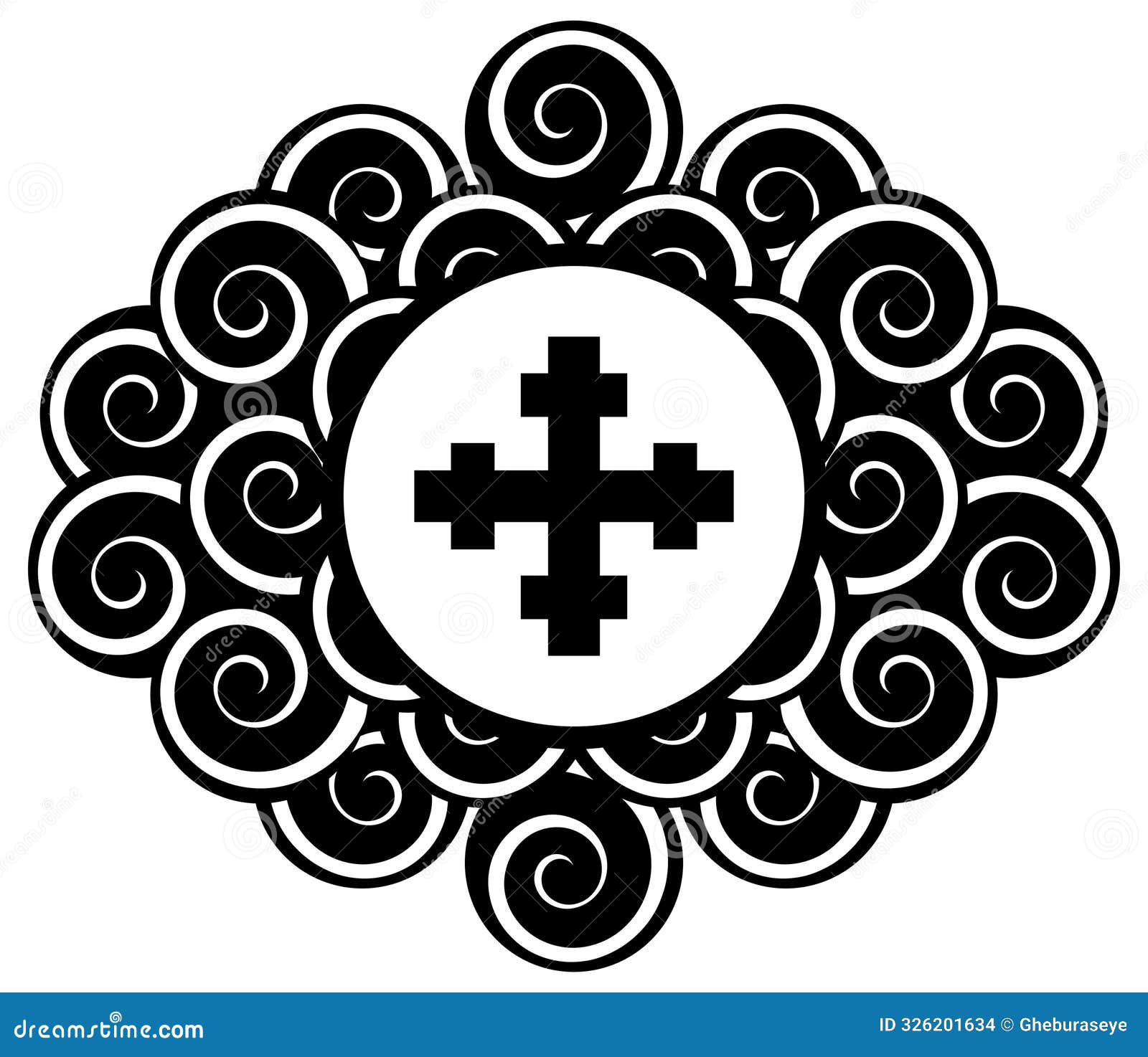 Cross Crosslet Icon, Christian Cross Symbol Vector Illustration ... Cross Crosslet Icon, Christian Cross Symbol Vector Illustration ...