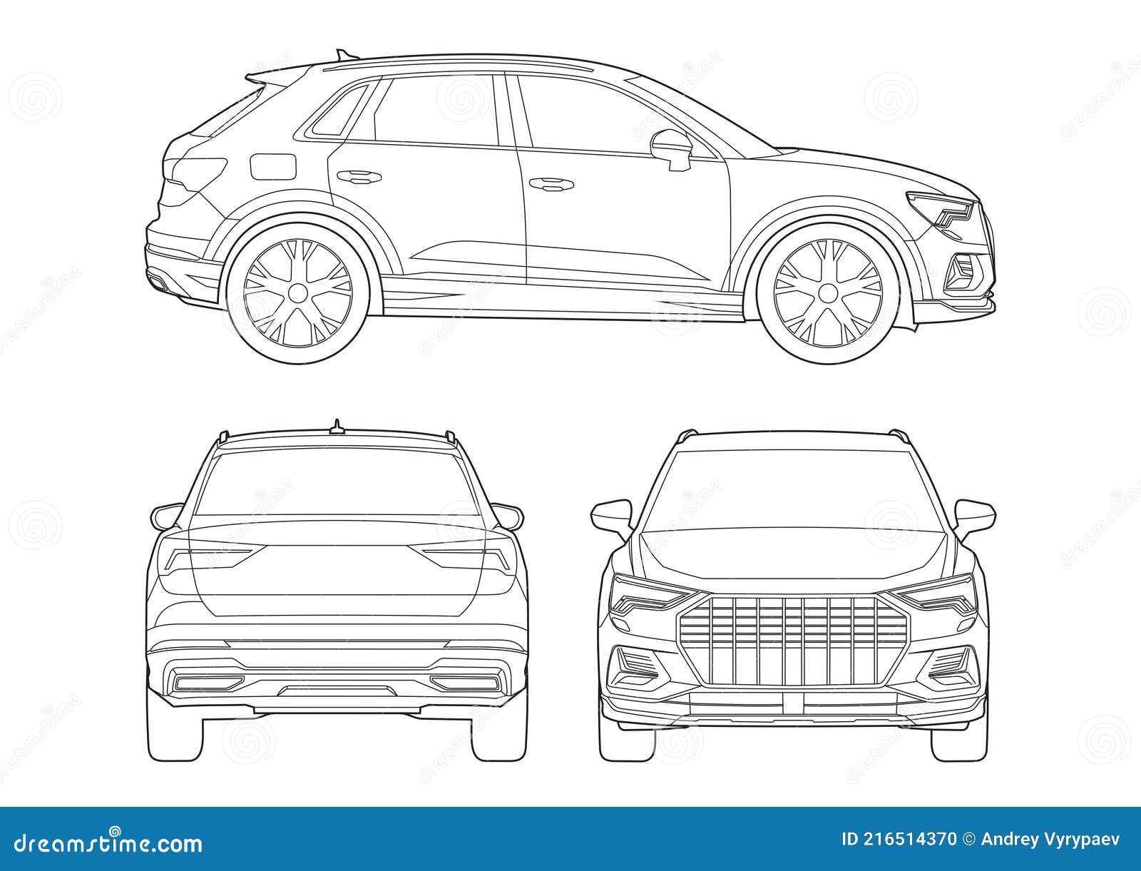 Outline Drawing Of The Crossover Vector Illustration | CartoonDealer ...