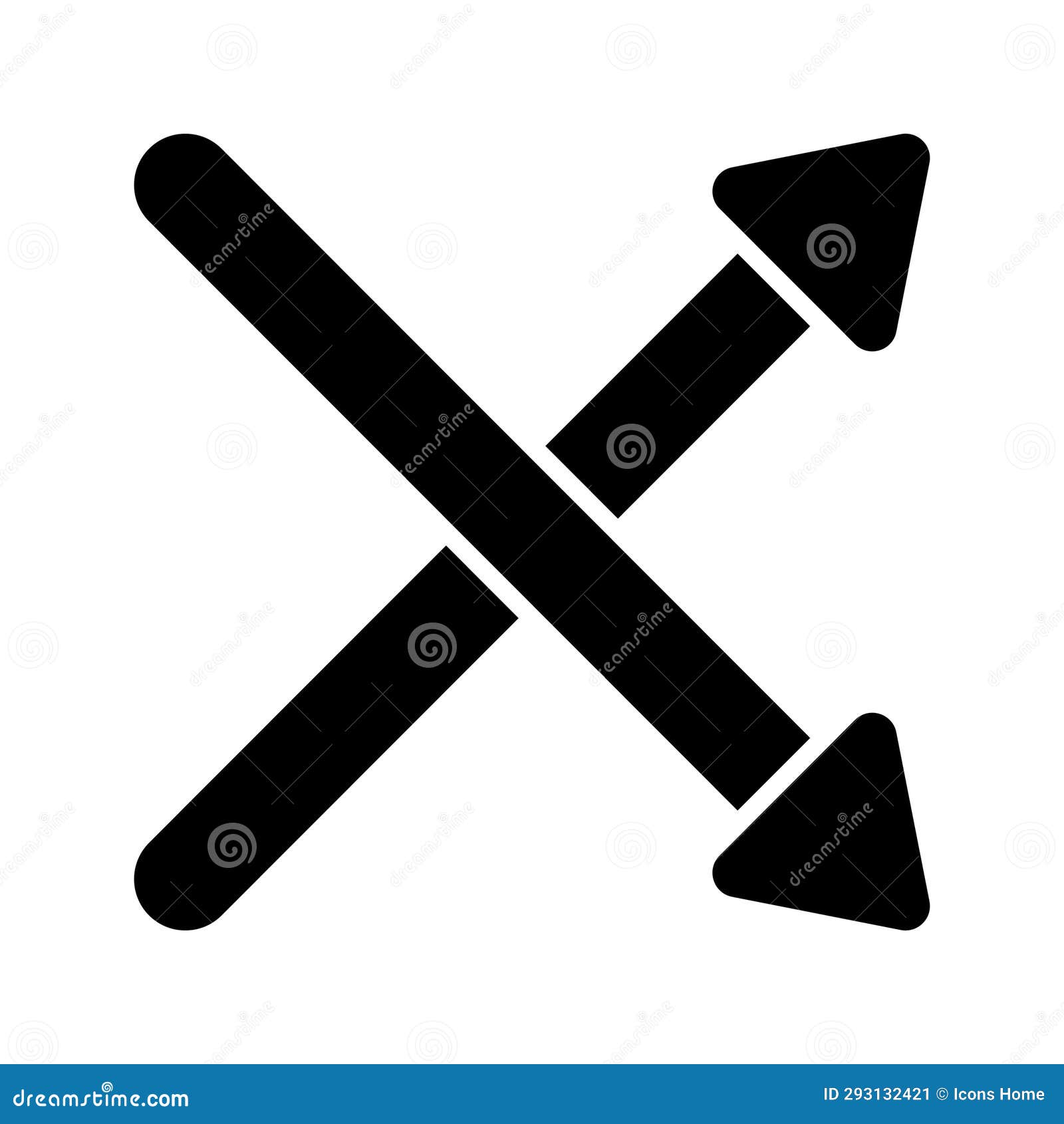 Crossover Arrows, Directional Arrows in Modern Design Style Stock ...