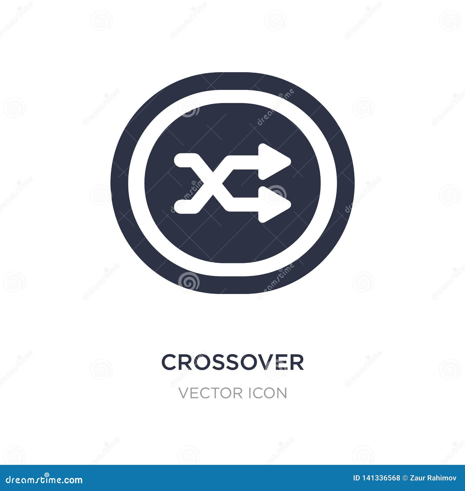 Crossover Icon on White Background. Simple Element Illustration from UI ...