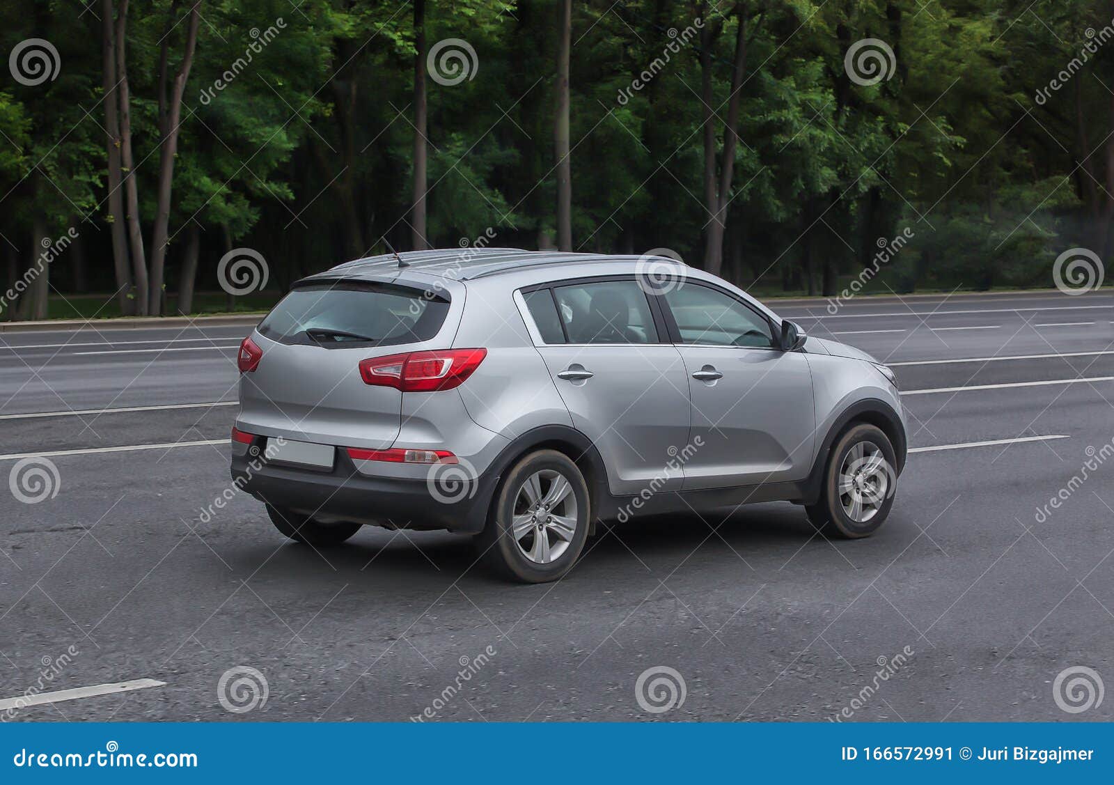 Crossover moves on a road stock image. Image of journey - 166572991