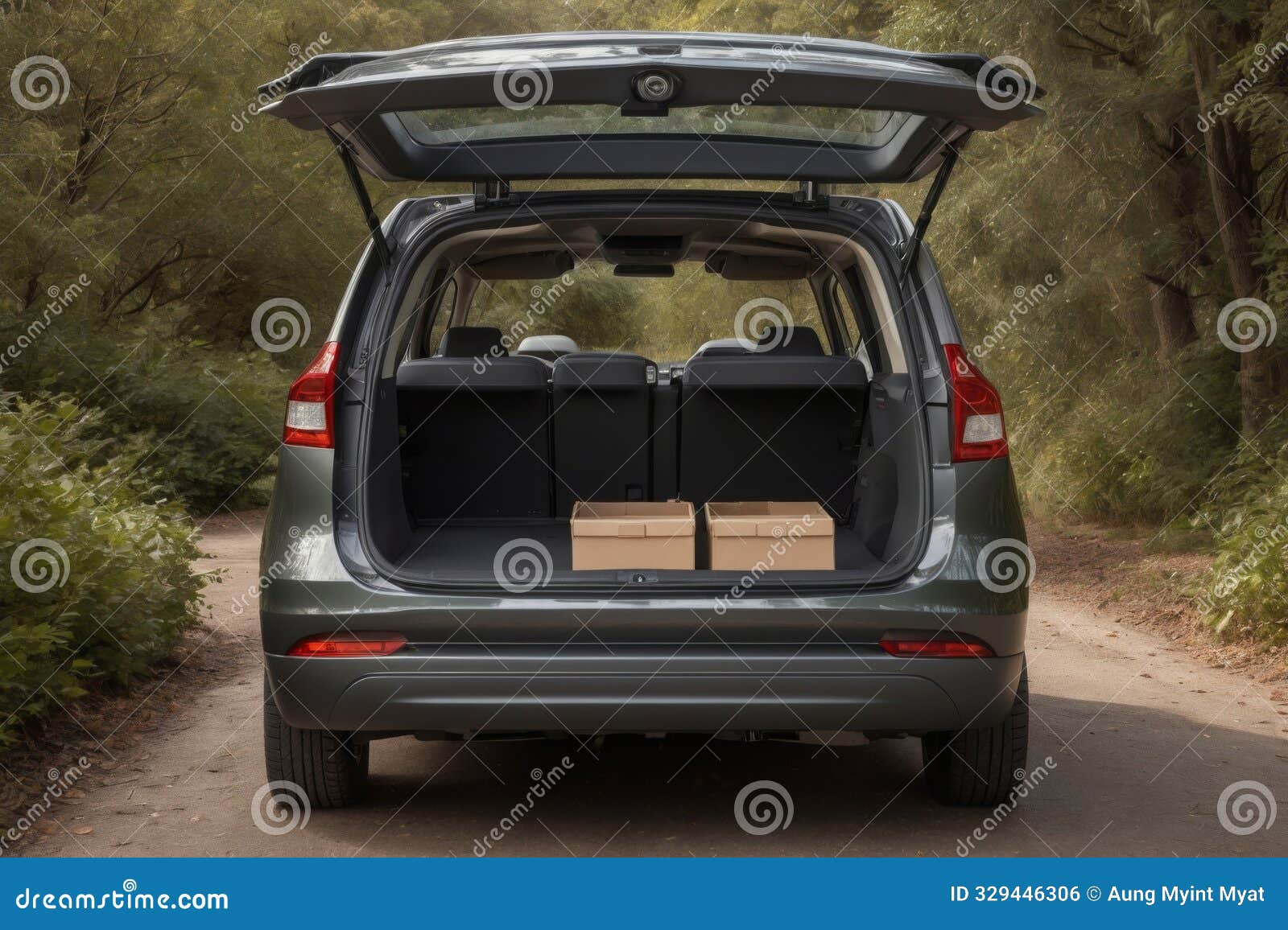 The Crossover with the Rear Hatch Open, Showing the Cargo Space and ...