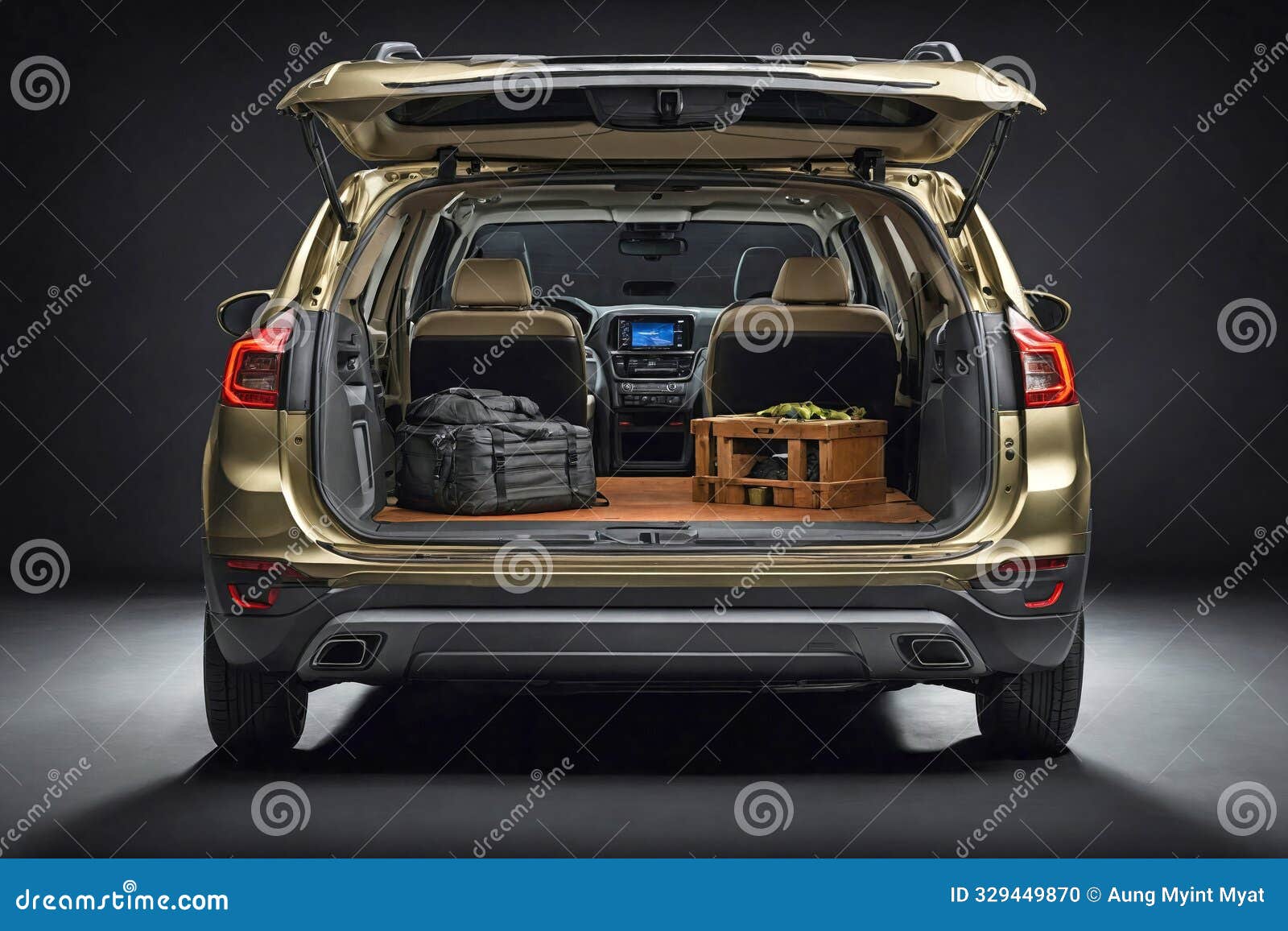 The Crossover with the Rear Hatch Open, Showing the Cargo Space and ...