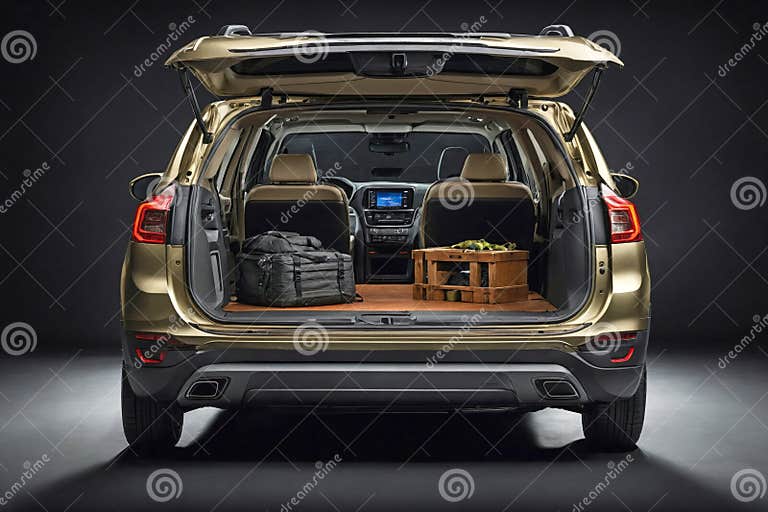 The Crossover with the Rear Hatch Open, Showing the Cargo Space and ...