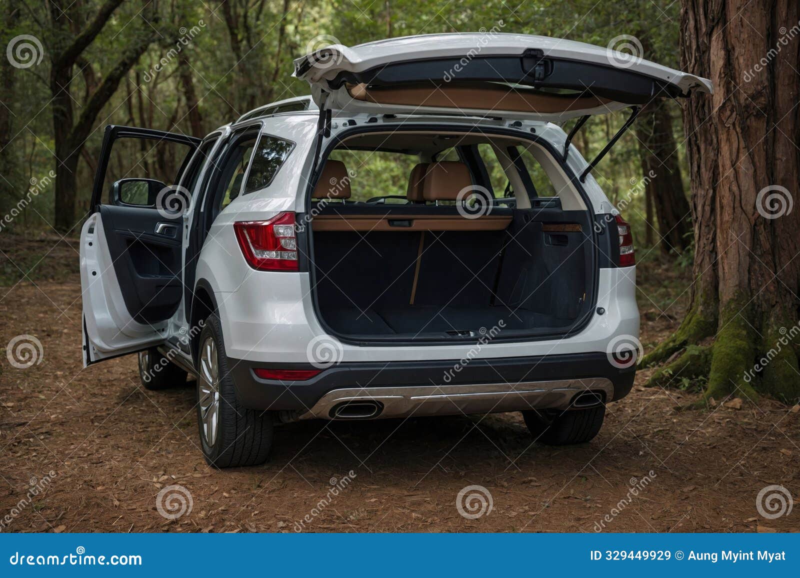 The Crossover with the Rear Hatch Open, Showing the Cargo Space and ...