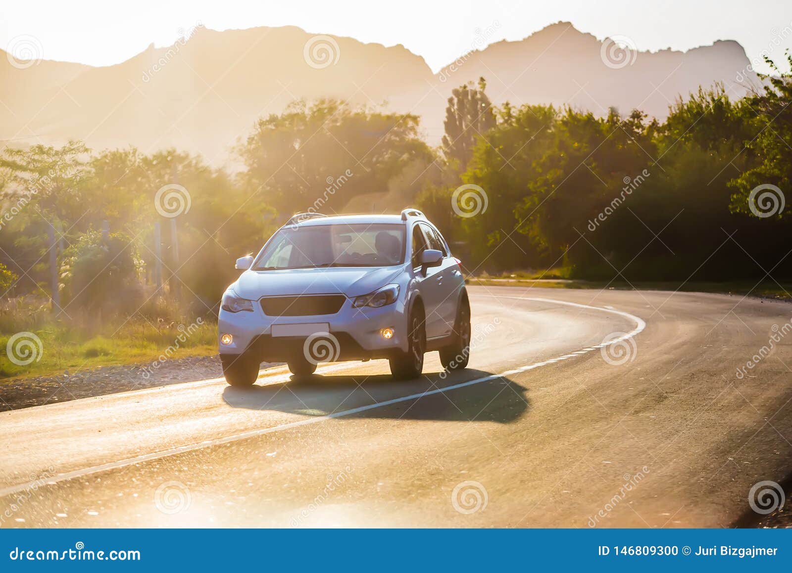 Crossover Rides the Highway Stock Photo - Image of road, highway: 146809300