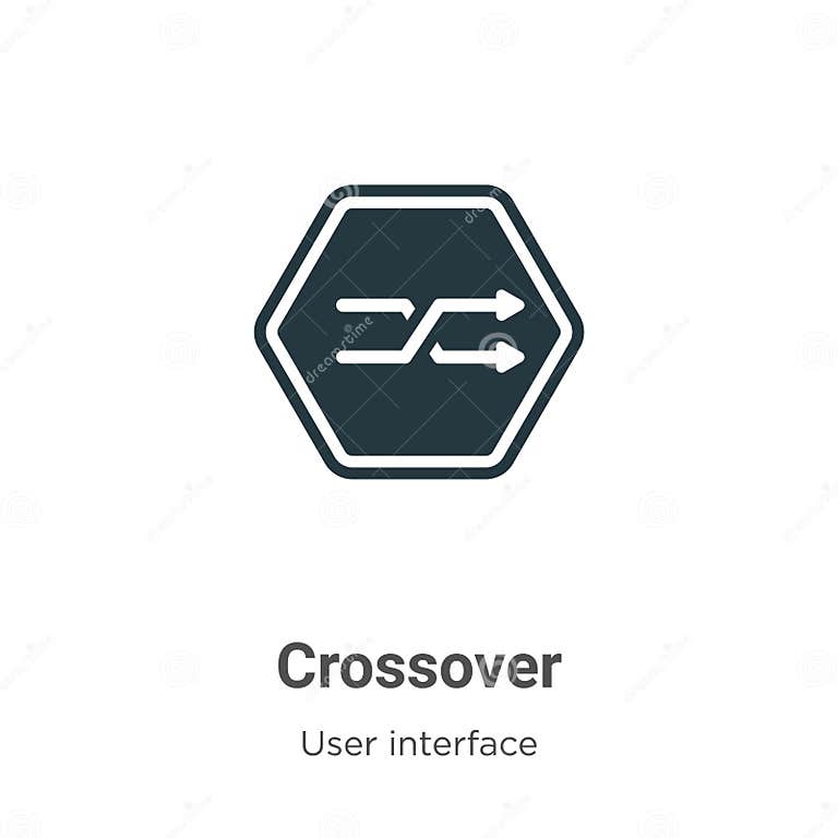 Crossover Vector Icon on White Background. Flat Vector Crossover Icon ...