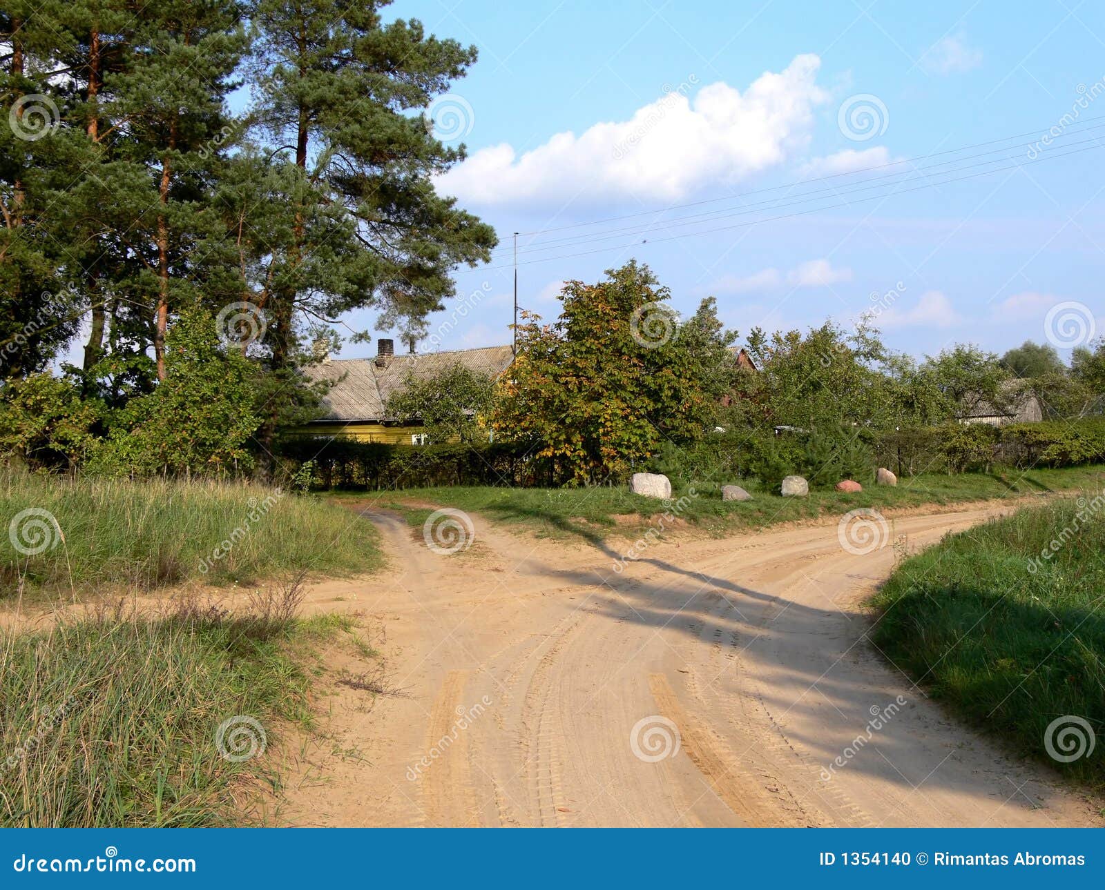 Crossroad stock photo. Image of rocks, crossroad, countryside - 1354140