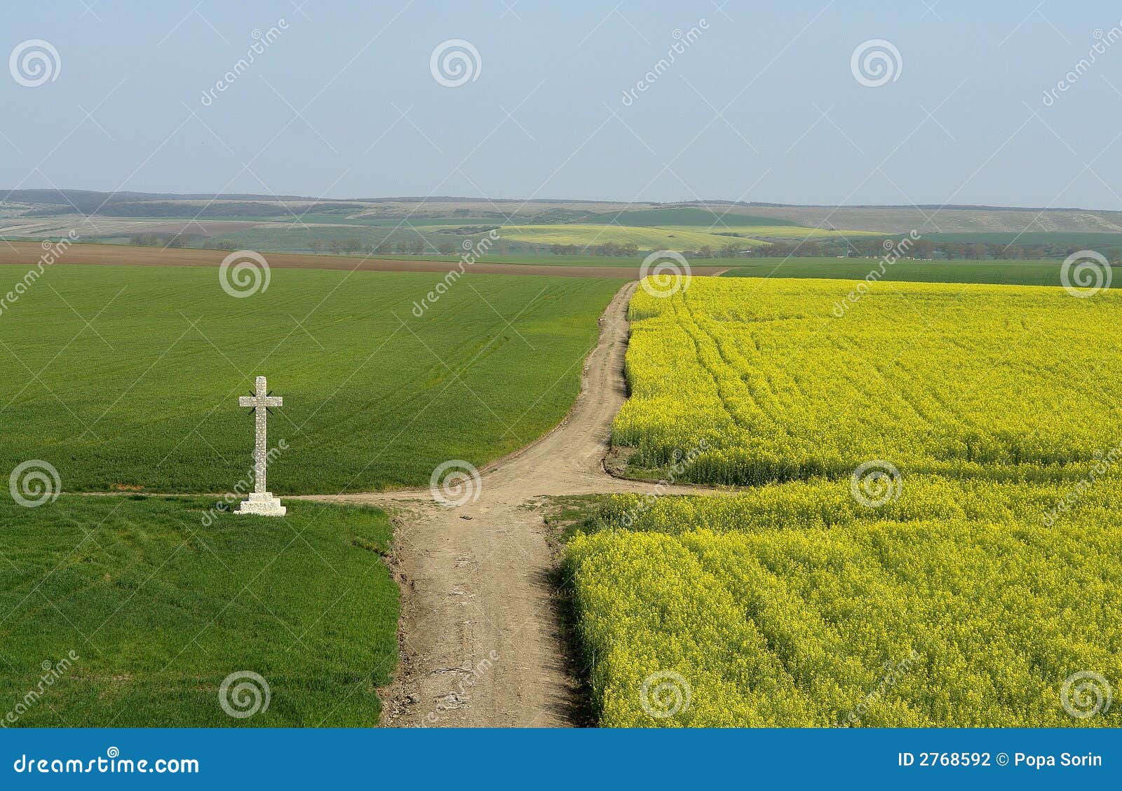 Crossroad stock photo. Image of rural, autumn, farmland - 2768592