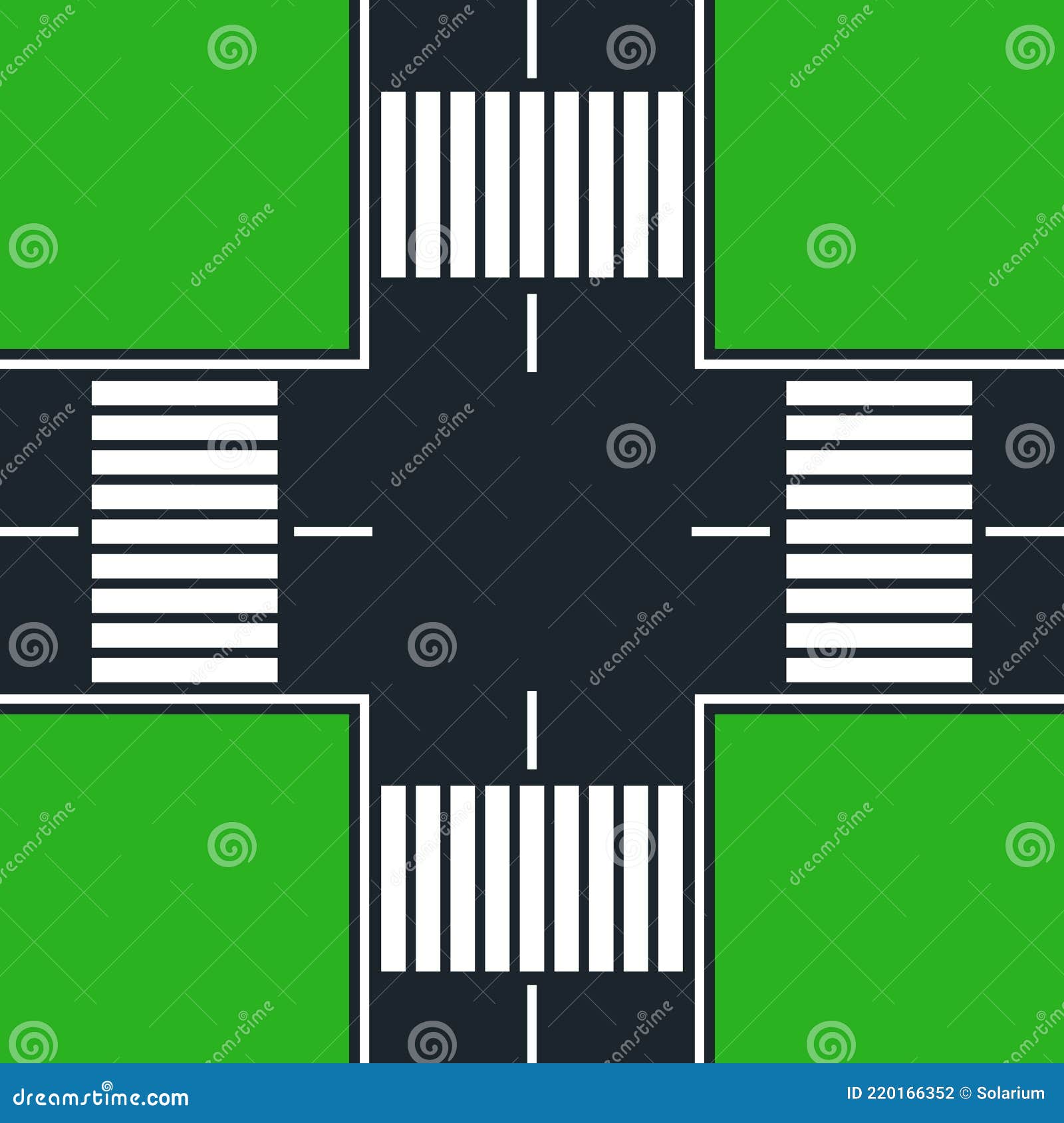 Crossroad stock vector. Illustration of path, vector - 220166352