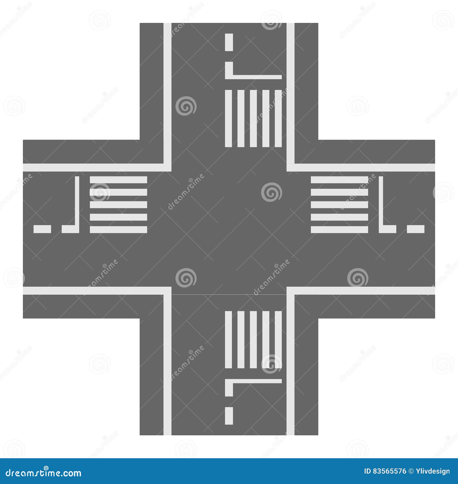 Crossroad Icon, Cartoon Style Stock Vector - Illustration of shape ...