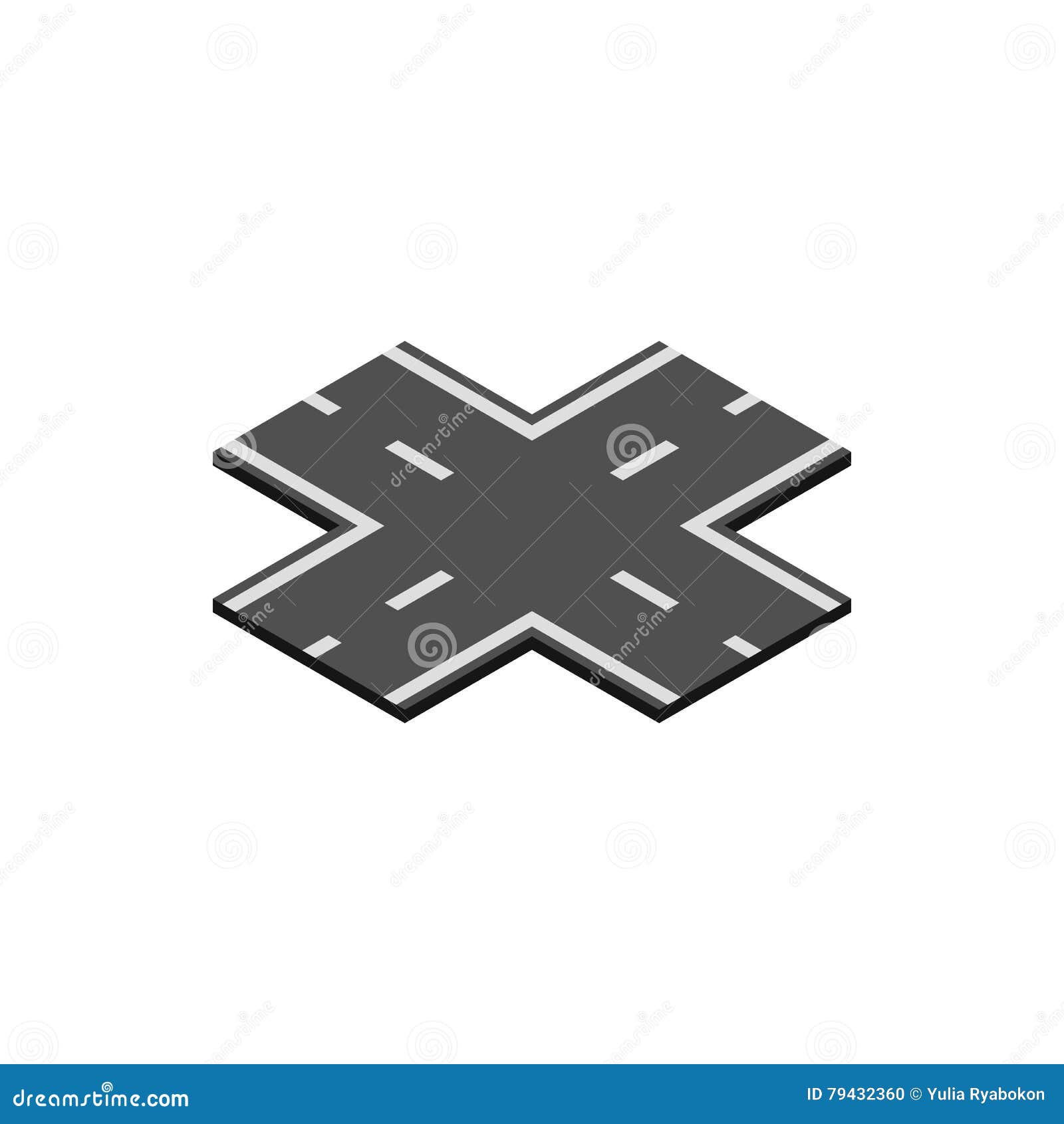Crossroad Icon, Isometric 3d Style Stock Vector - Illustration of ...
