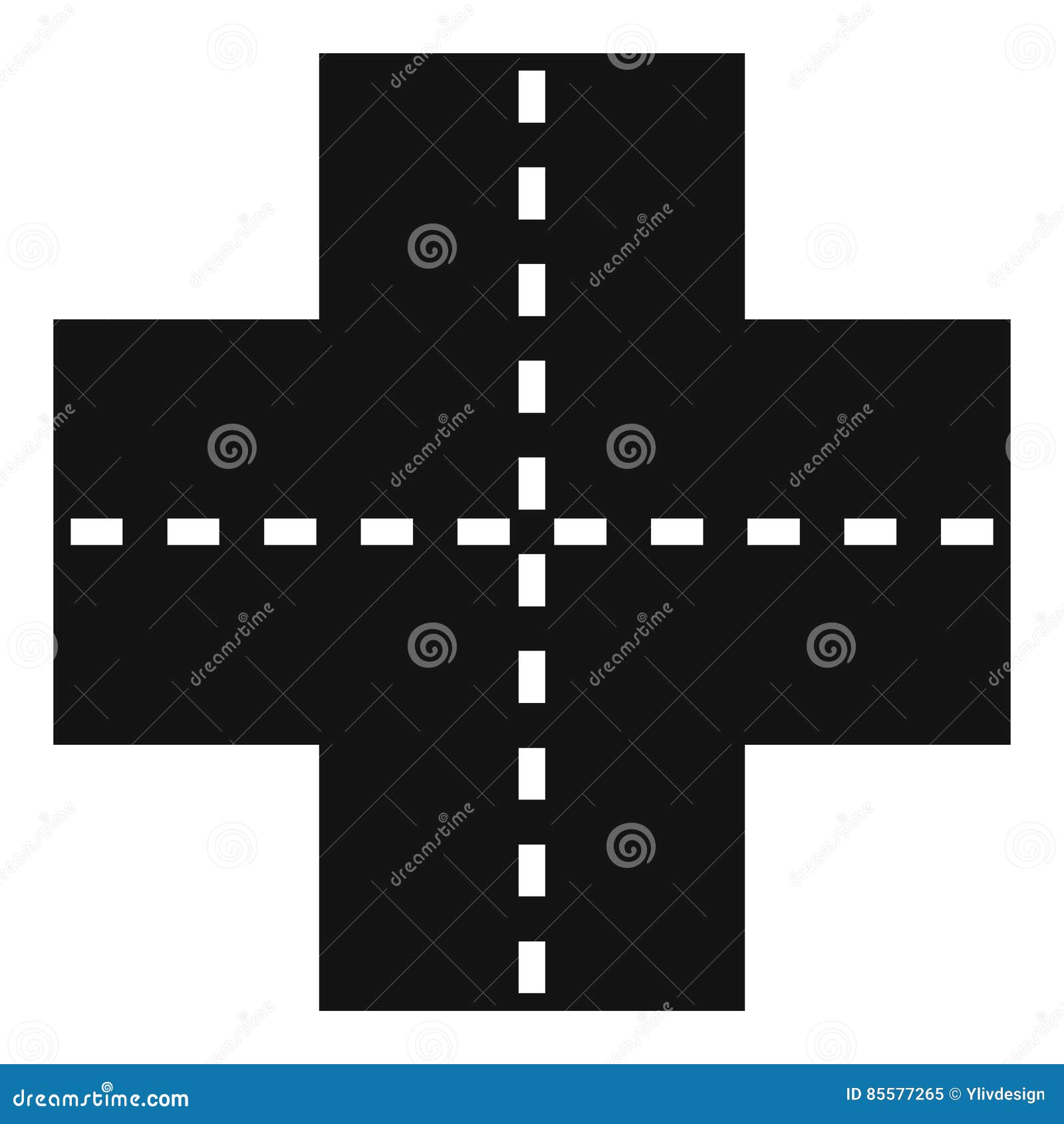 Crossroad Icon, Simple Style Stock Vector - Illustration of crossroad ...