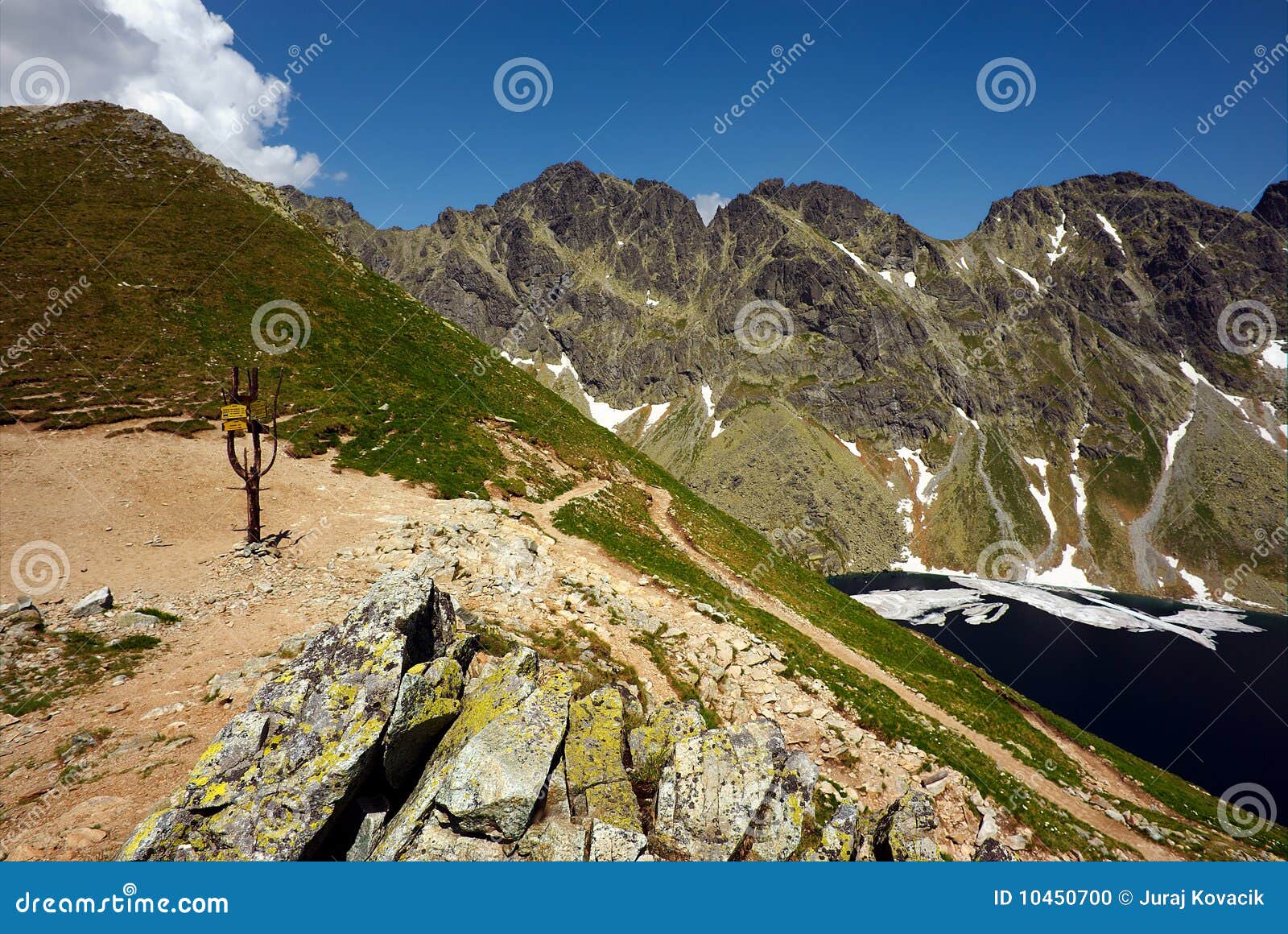 Crossroad of Mountains Paths in Summer Stock Photo - Image of nature ...