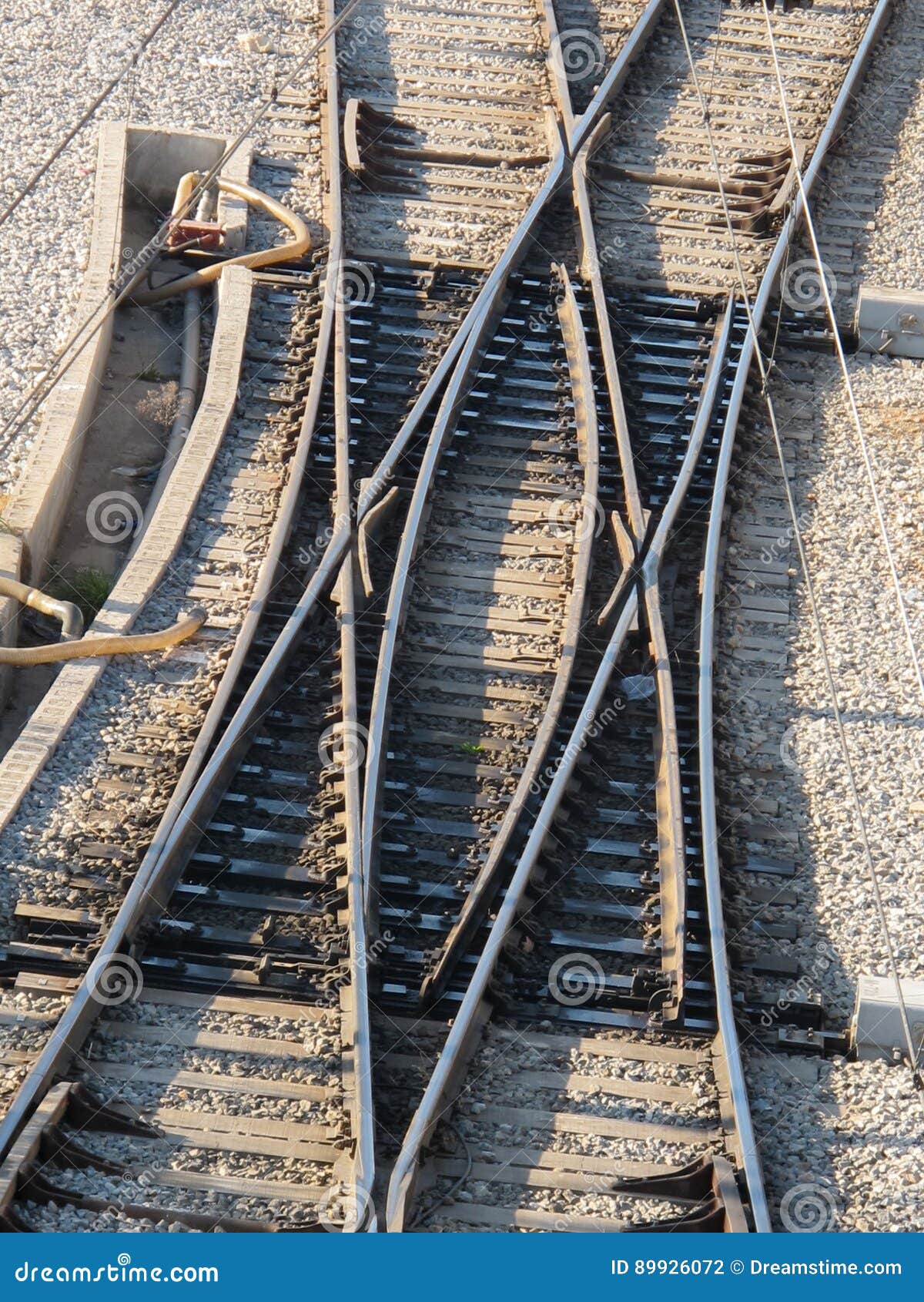 Crossroad stock photo. Image of crossing, track, rails - 89926072