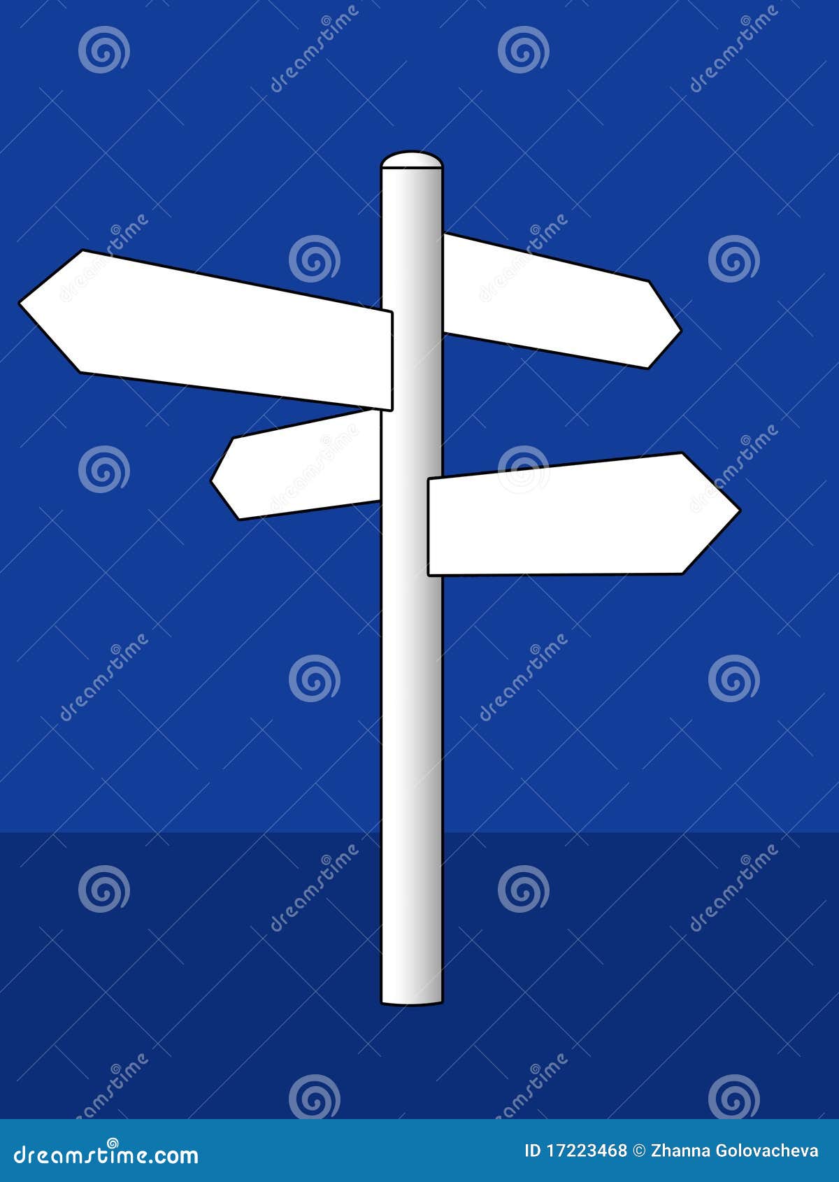 Crossroad sign stock illustration. Illustration of white - 17223468