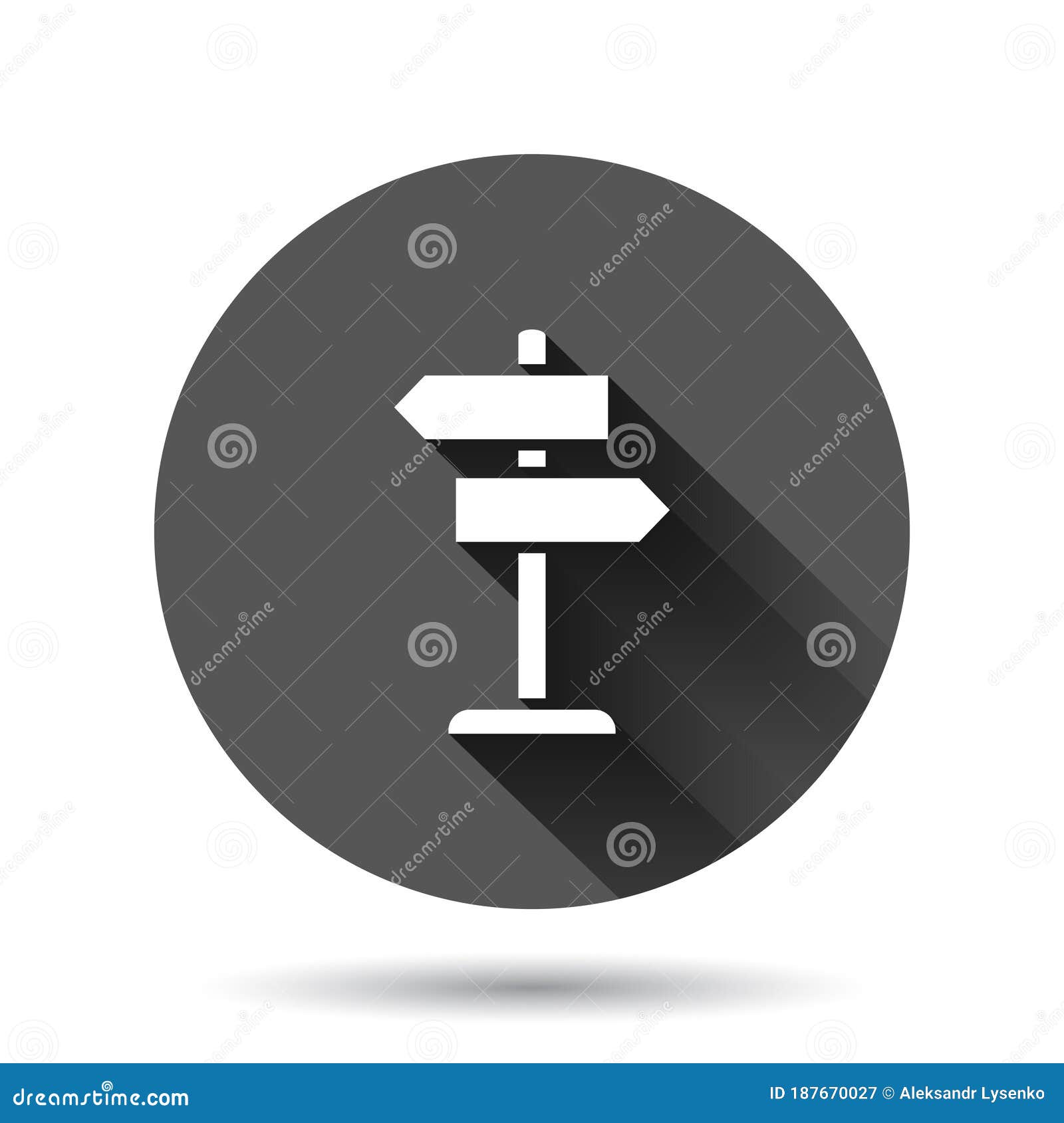 Crossroad Signpost Icon In Comic Style. Road Direction Cartoon Vector ... Crossroad Signpost Icon In Comic Style. Road Direction Cartoon Vector ...