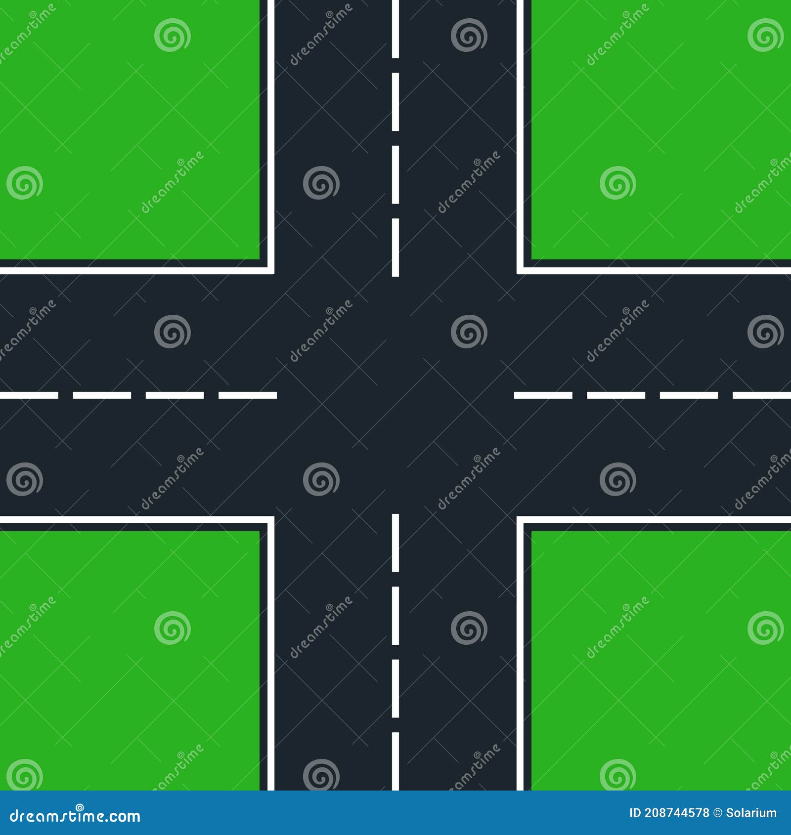 Crossroad stock vector. Illustration of concept, traffic - 208744578