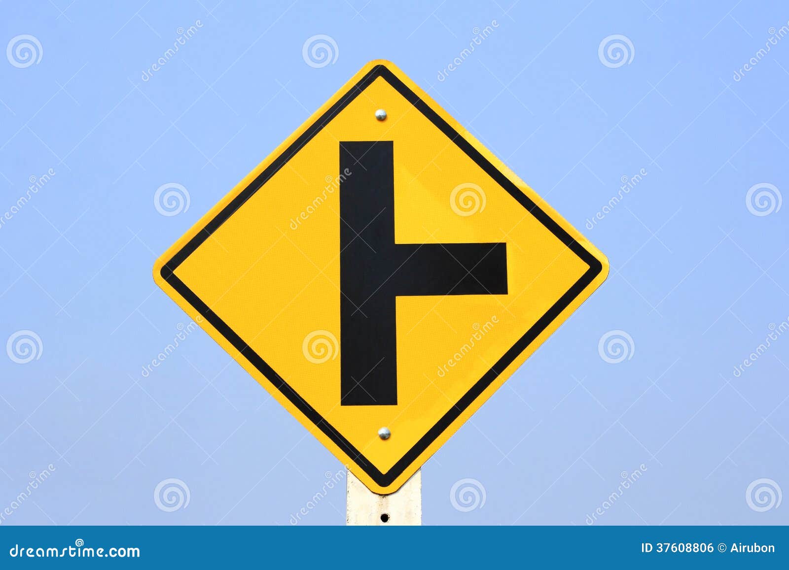 Crossroad traffic sign stock photo. Image of blank, crossway - 37608806