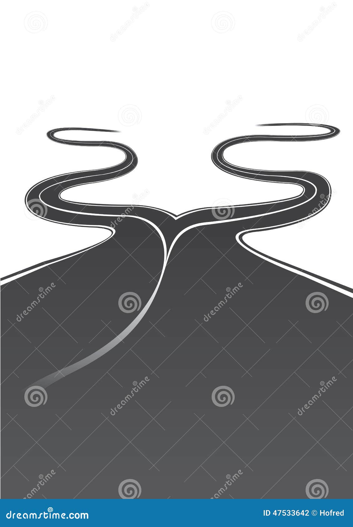 Crossroad Vector Illustration On White Background | CartoonDealer.com ...