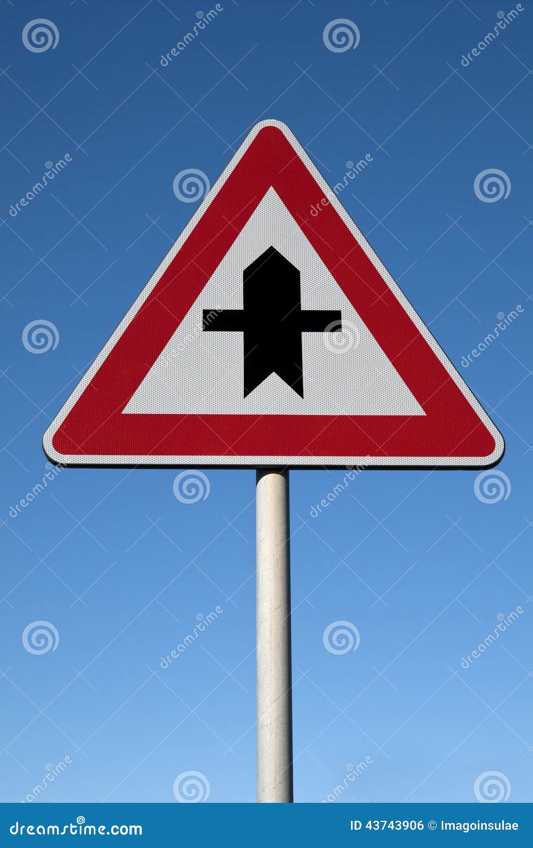 Crossroad. Danger Road Sign Stock Photo - Image of italy, cross: 43743906