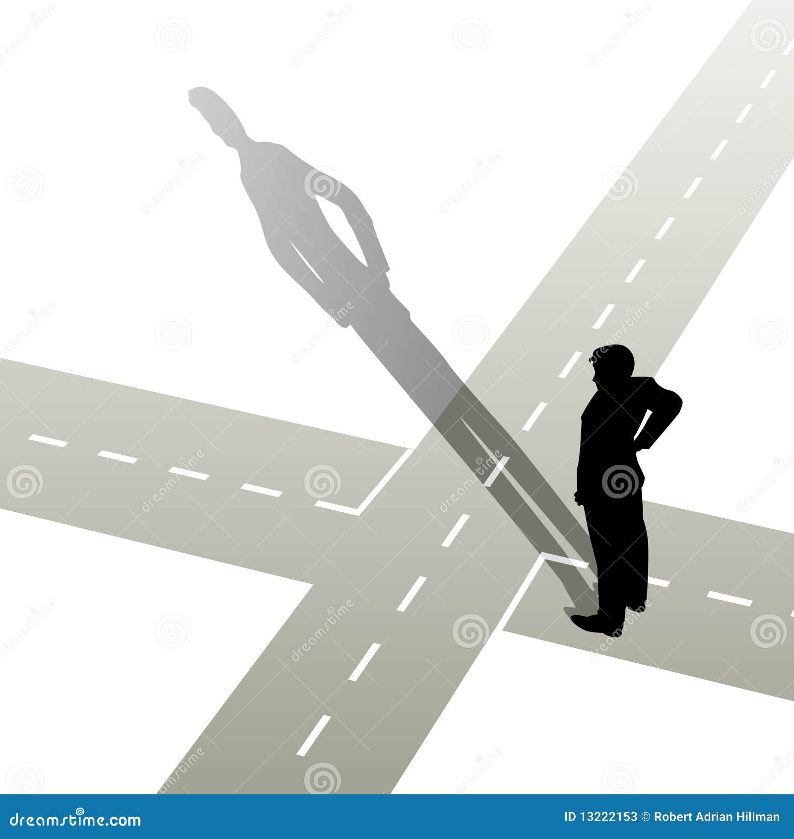 At the crossroads stock vector. Illustration of decision - 13222153