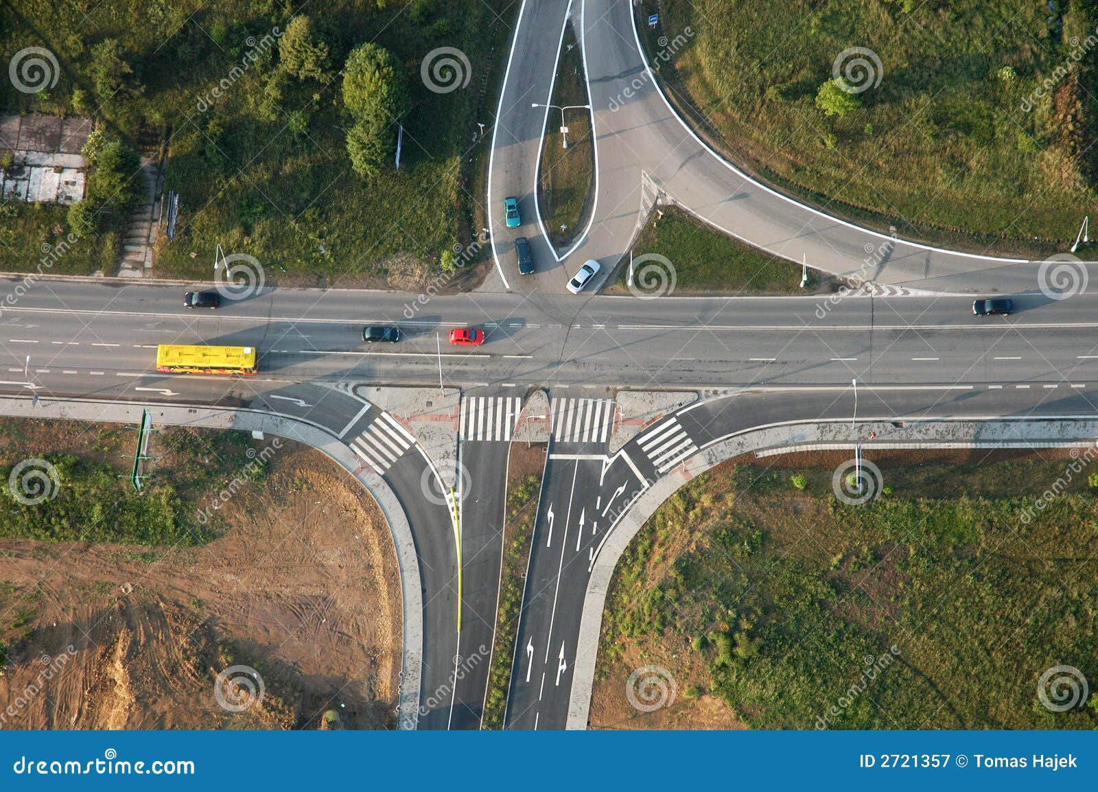 Crossroads stock image. Image of view, roads, ways, flying - 2721357