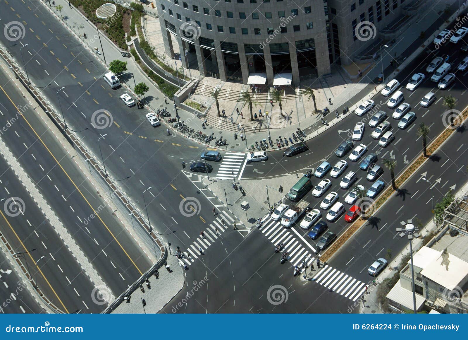 Crossroads stock photo. Image of strip, sidewalk, dividing - 6264224