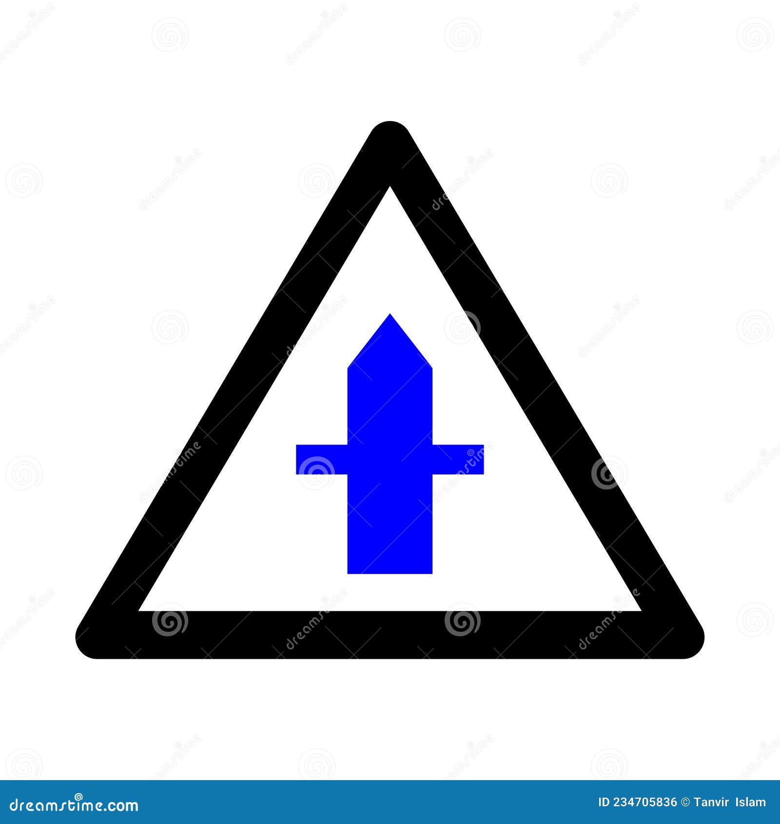 Ahead Icon. Linear Vector Illustration From Traffic Signs Collection ...