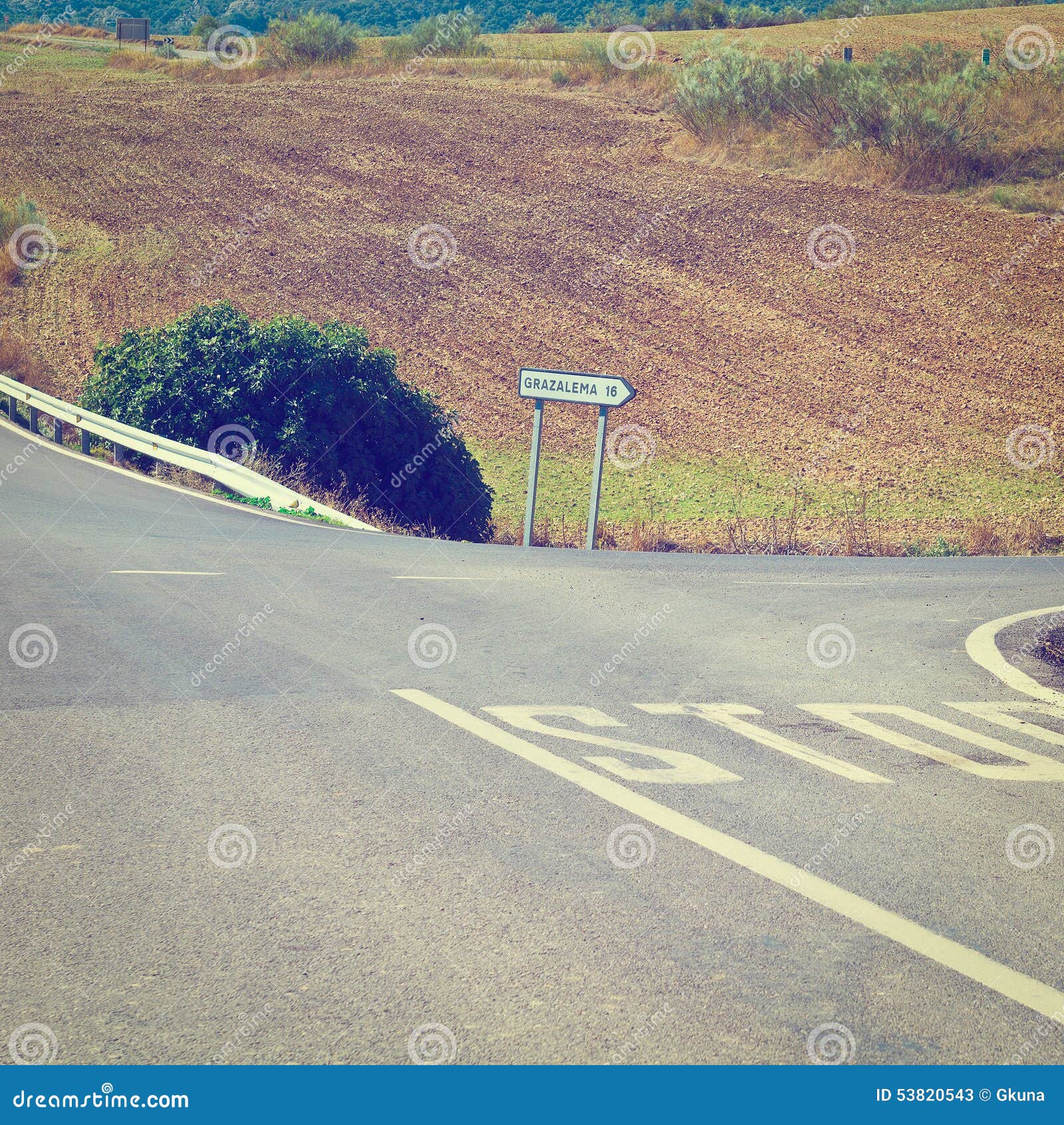 Crossroads stock image. Image of mediterranean, grass - 53820543