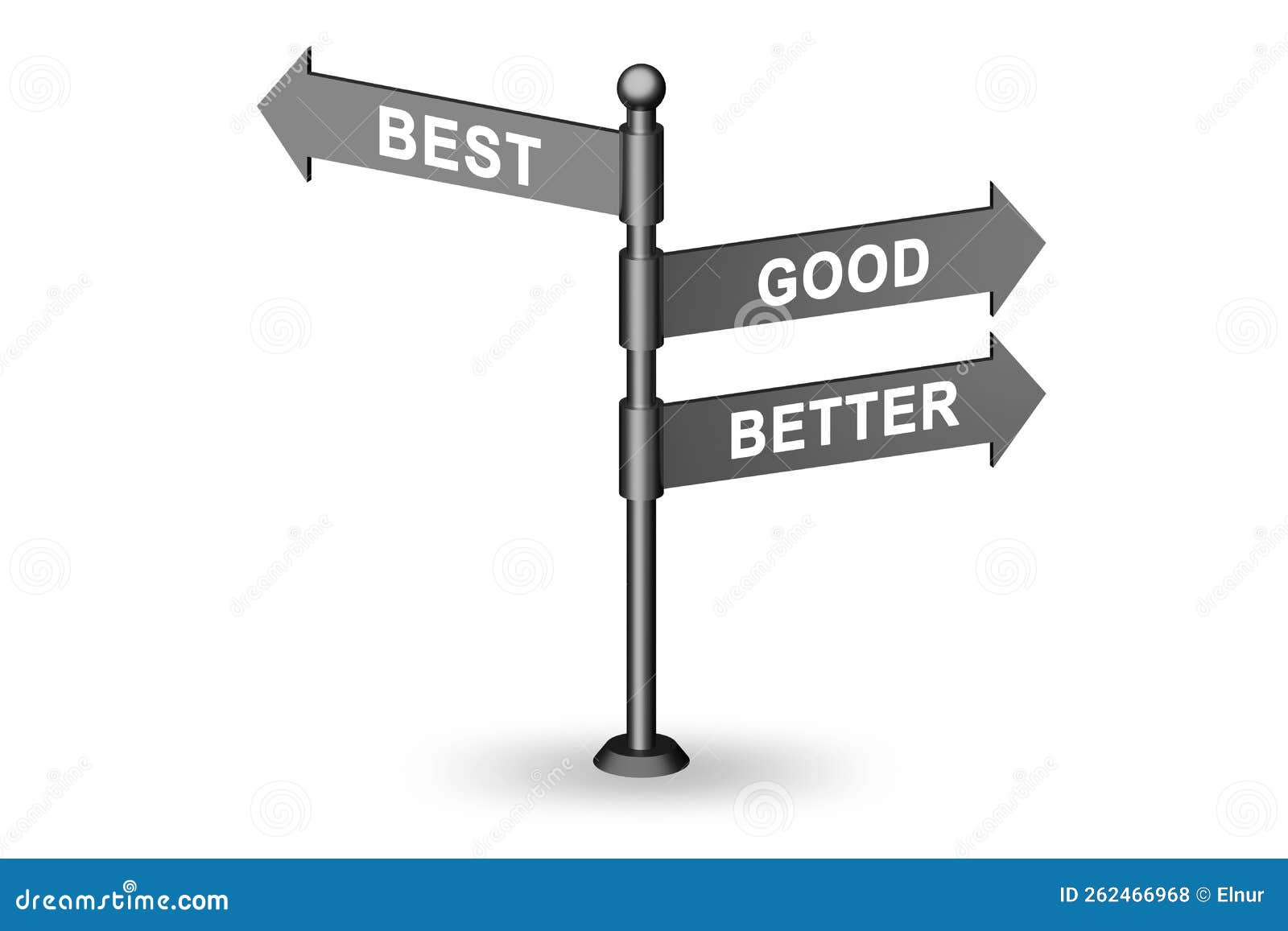 Crossroads Concept with Good Better and Best Stock Illustration ...