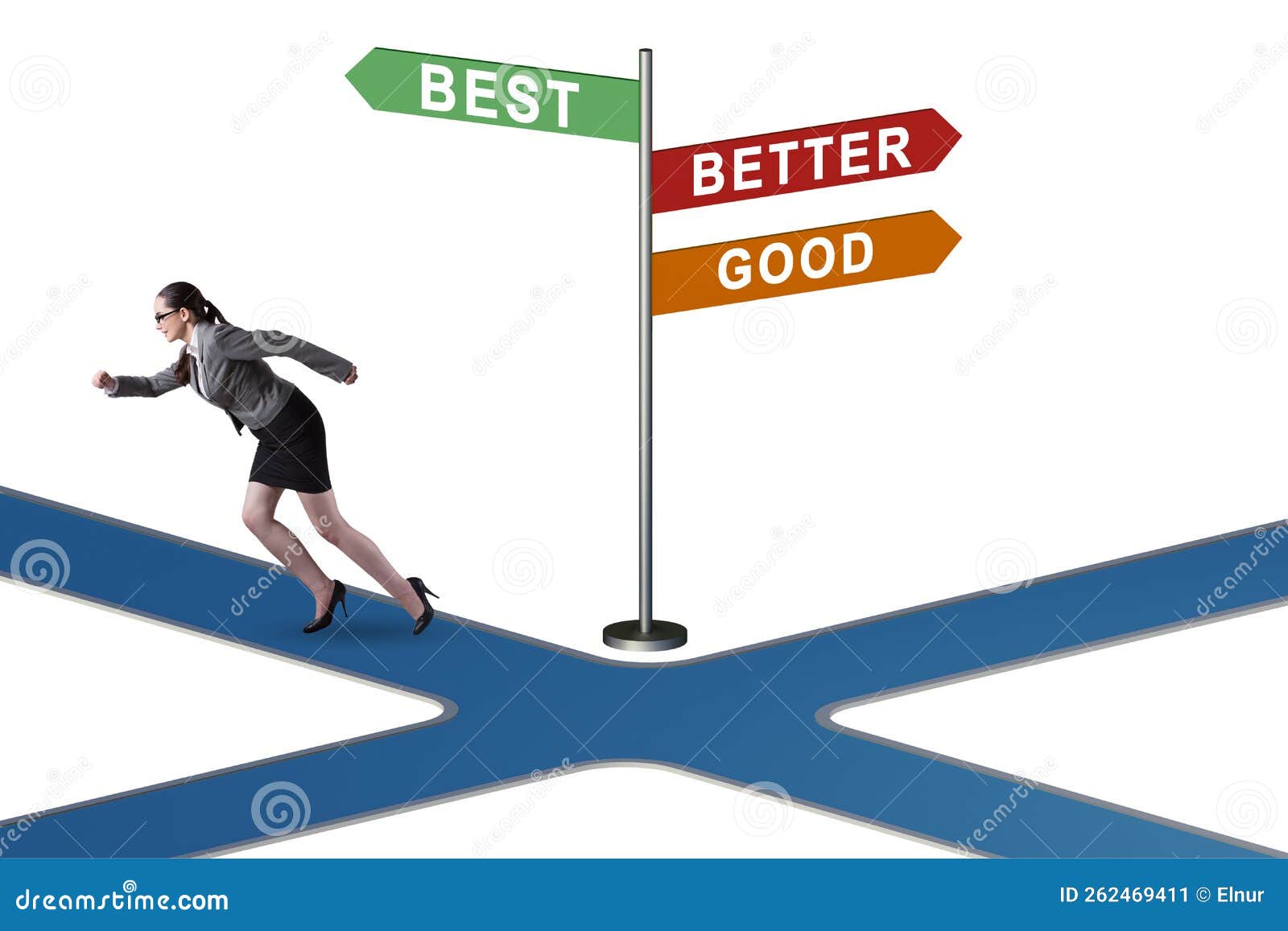 Crossroads Concept with Good Better and Best Stock Image - Image of ...