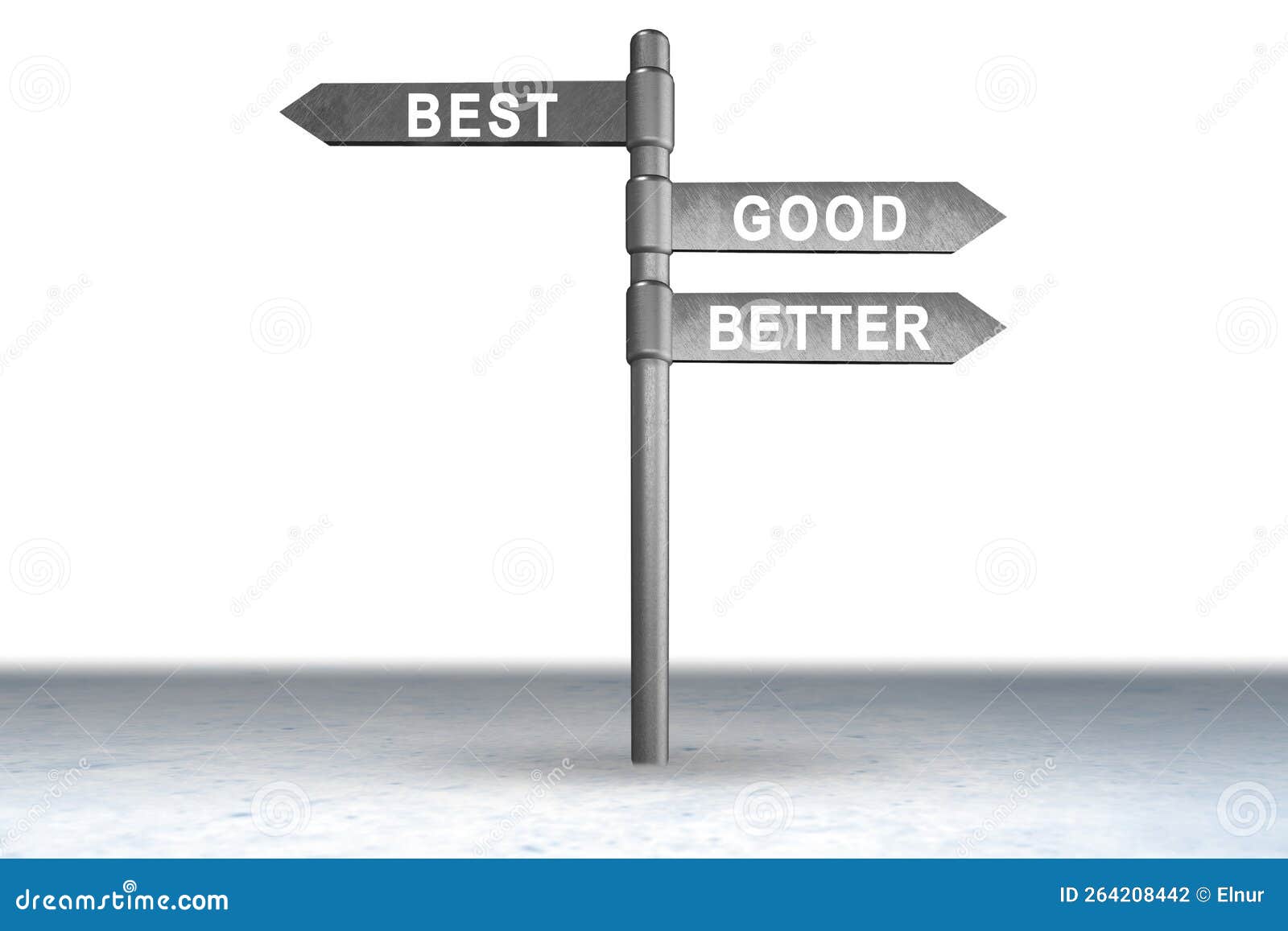 Crossroads Concept with Good Better and Best Stock Photo - Image of ...