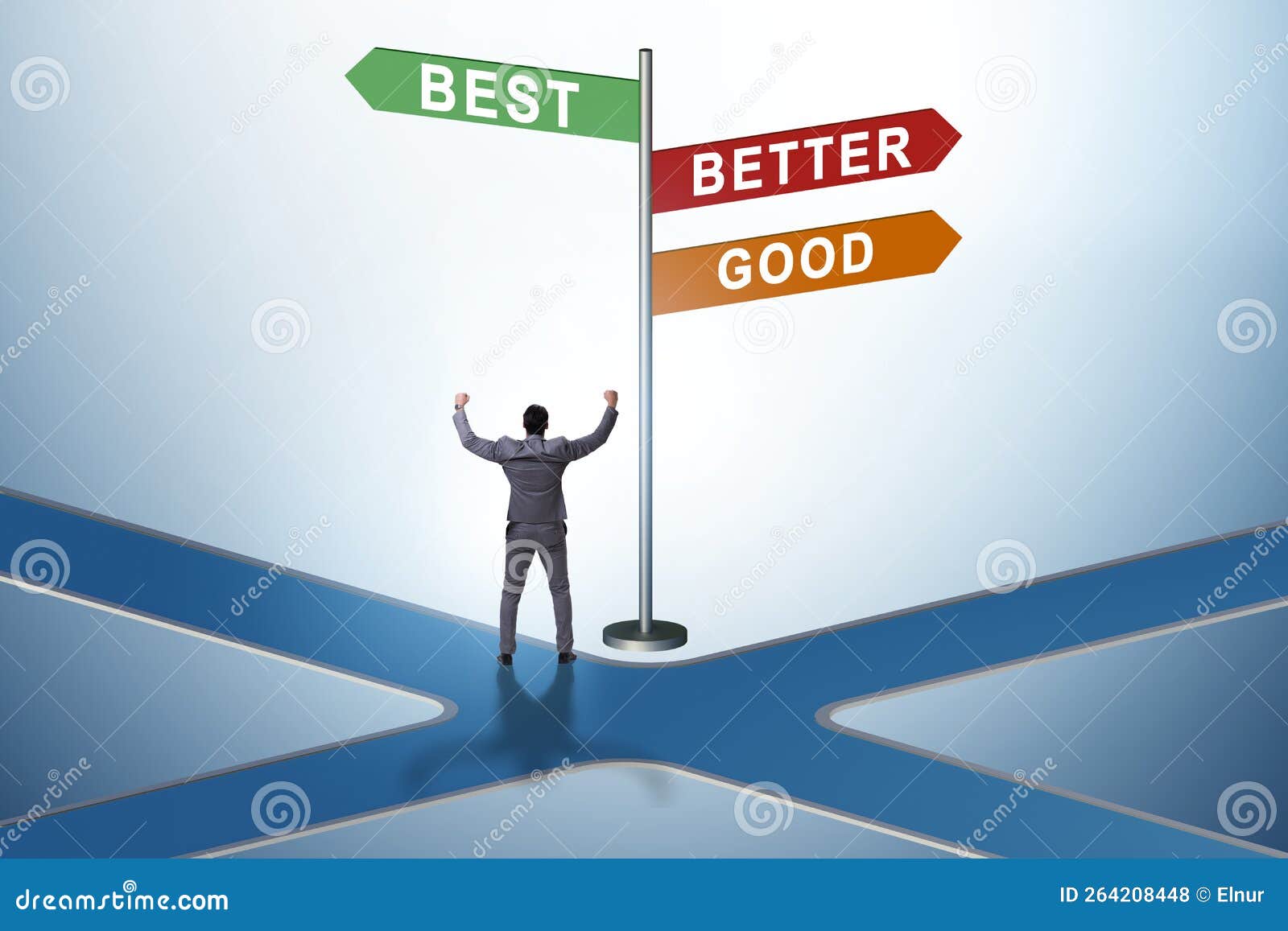 Crossroads Concept with Good Better and Best Stock Photo - Image of ...