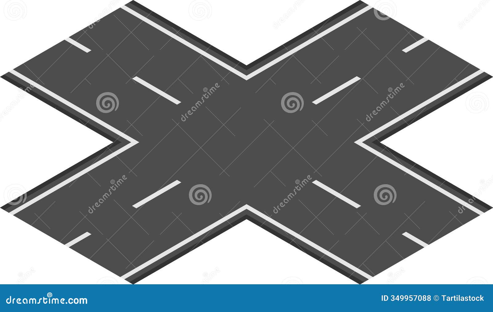Intersection Road Sign Cartoon Vector Illustration | CartoonDealer.com ...