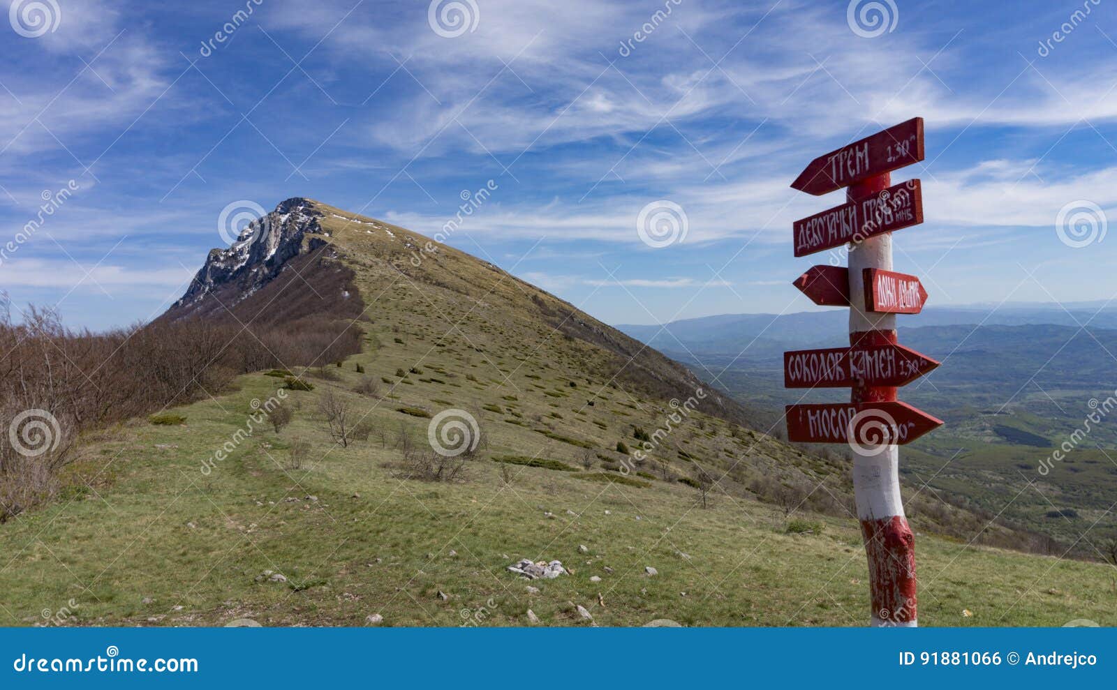 Crossroads of Hiking Paths stock photo. Image of natural - 91881066