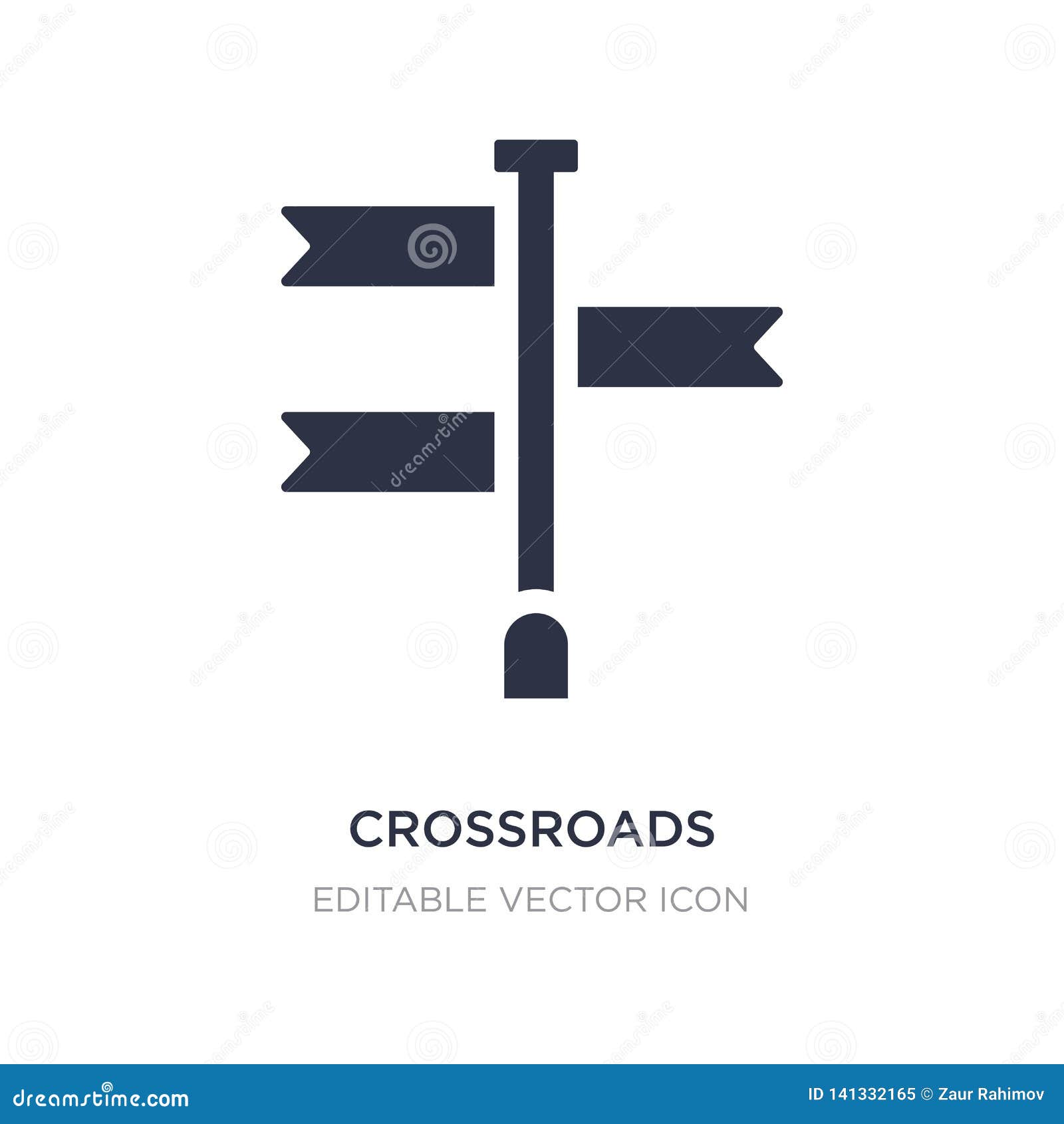 Crossroads Icon On White Background. Simple Element Illustration From ...