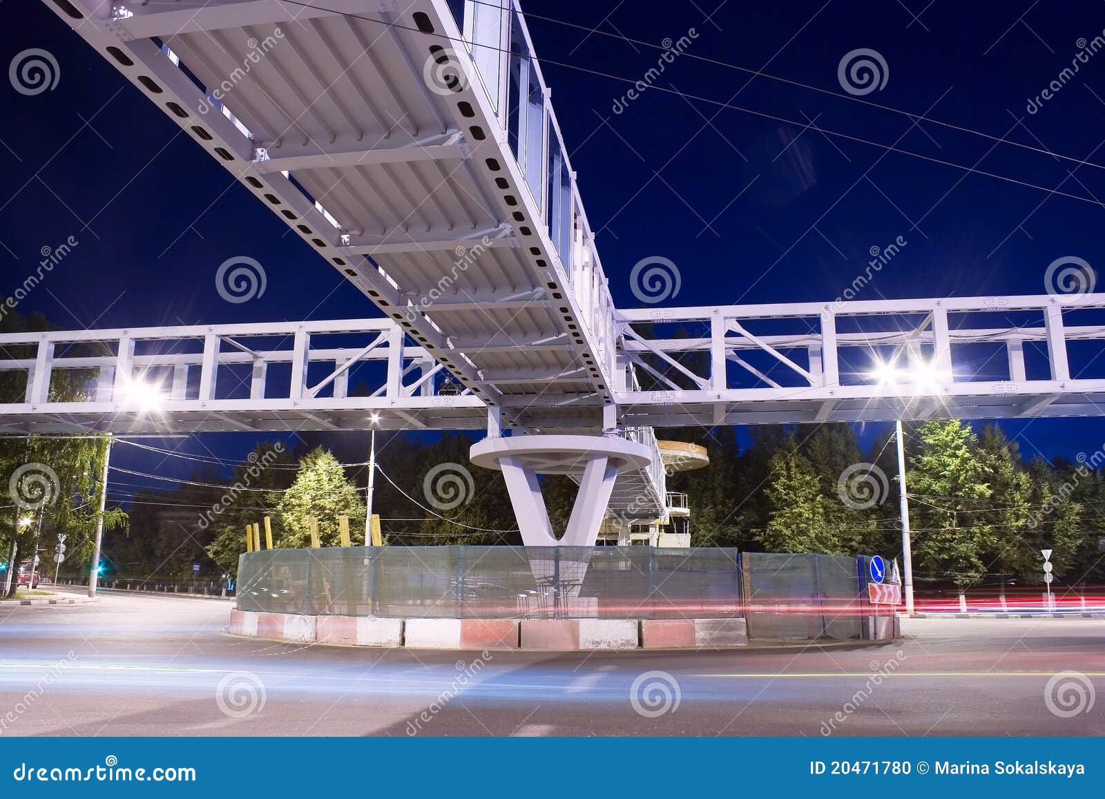 Cityscape crossroad night stock photo. Image of modern - 20471780