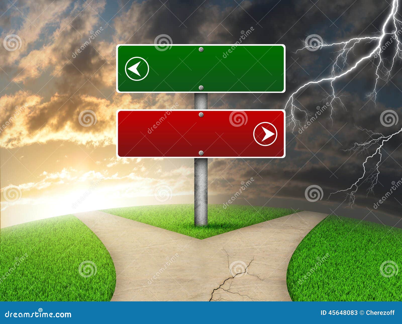 Crossroads road sign stock illustration. Illustration of summer - 45648083