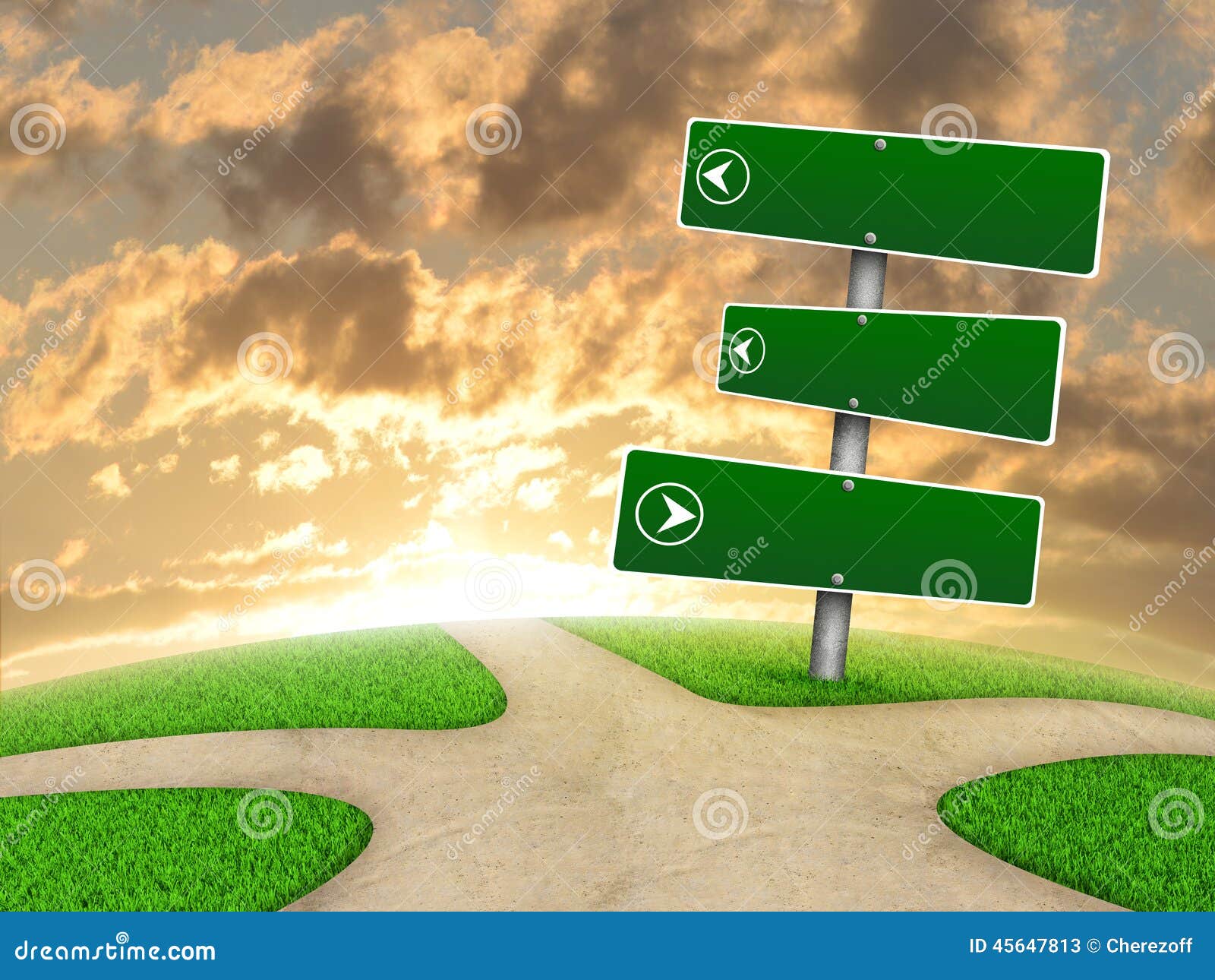 Crossroads road sign stock illustration. Illustration of pointing ...