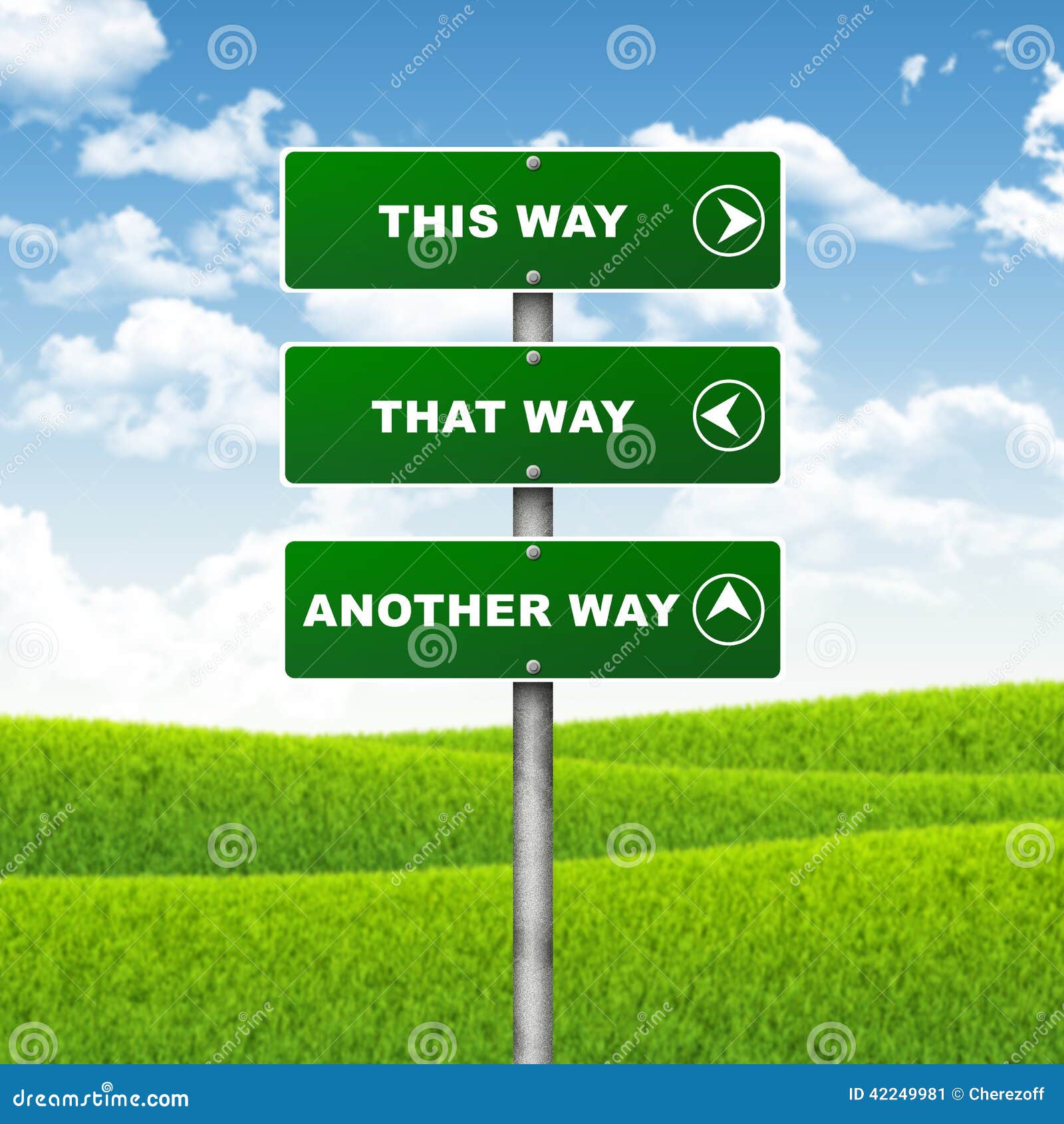 Crossroads road sign stock illustration. Illustration of arrow - 42249981