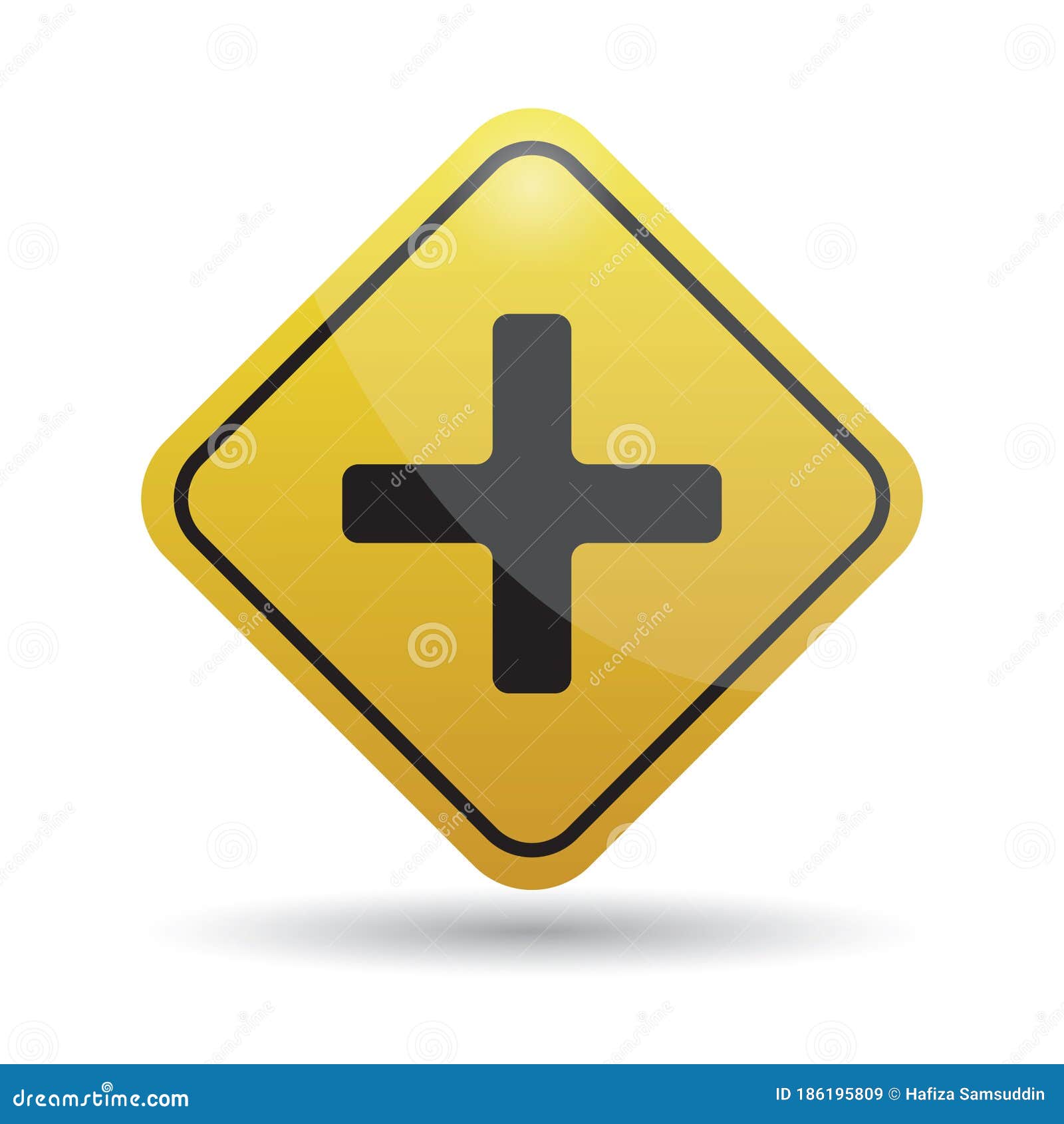 Crossroads Sign. Vector Illustration Decorative Design Stock Vector ...