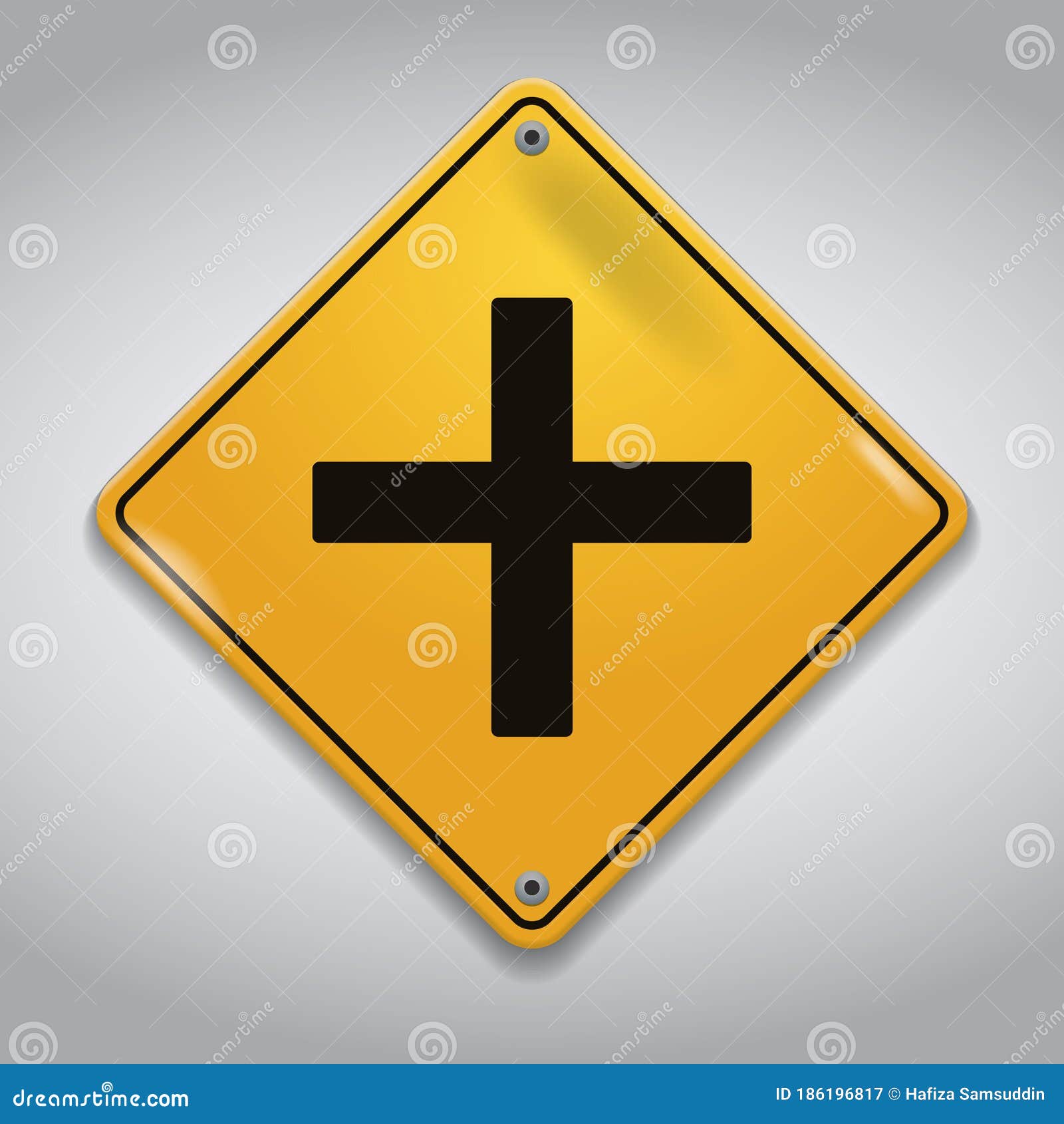 Crossroads Sign. Vector Illustration Decorative Design Stock Vector ...