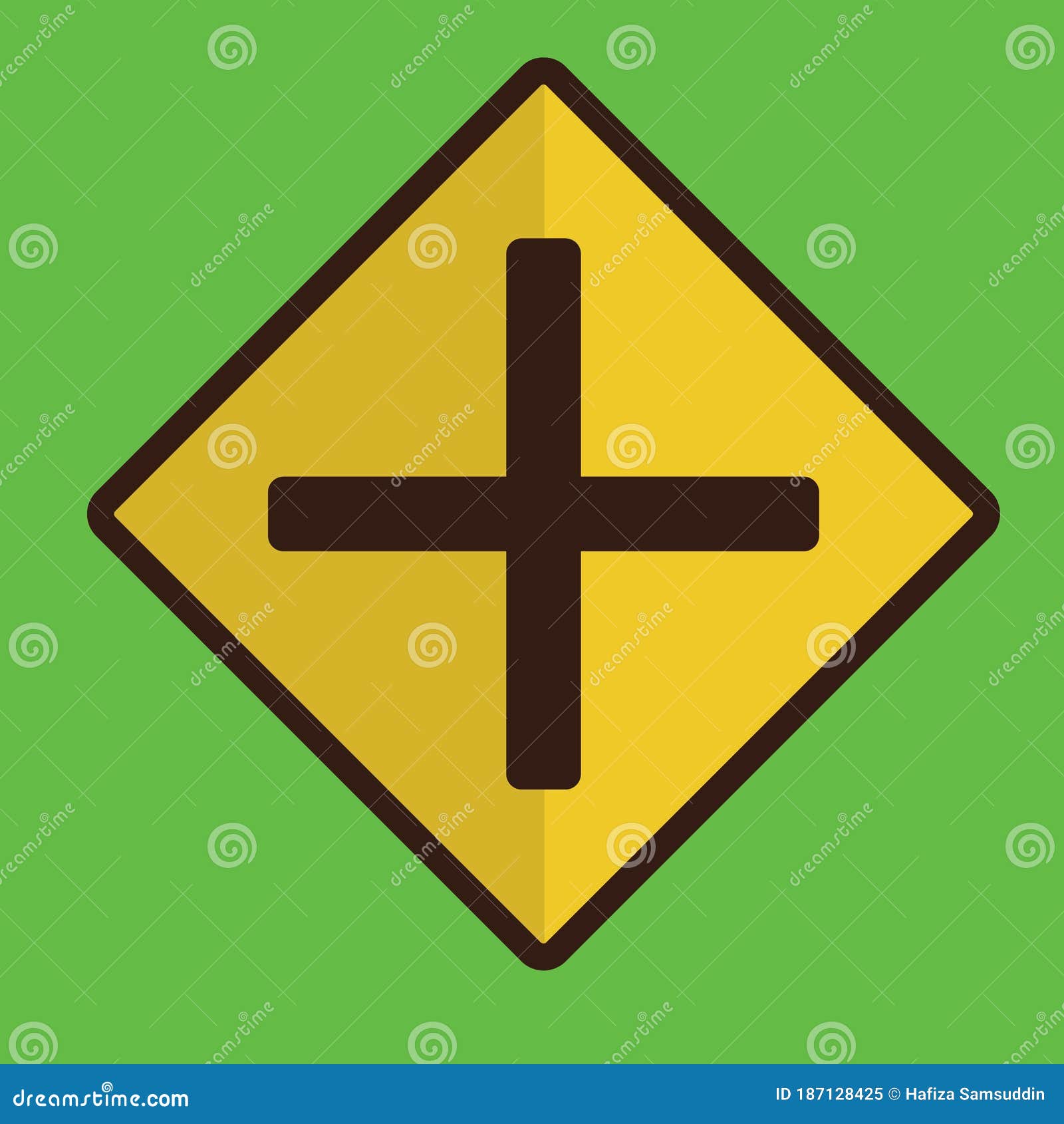 Crossroads Sign. Vector Illustration Decorative Design Stock Vector ...