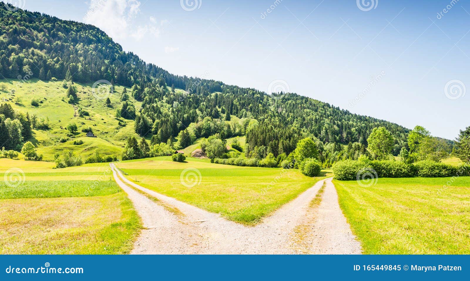Crossroads of two roads stock image. Image of choice - 165449845