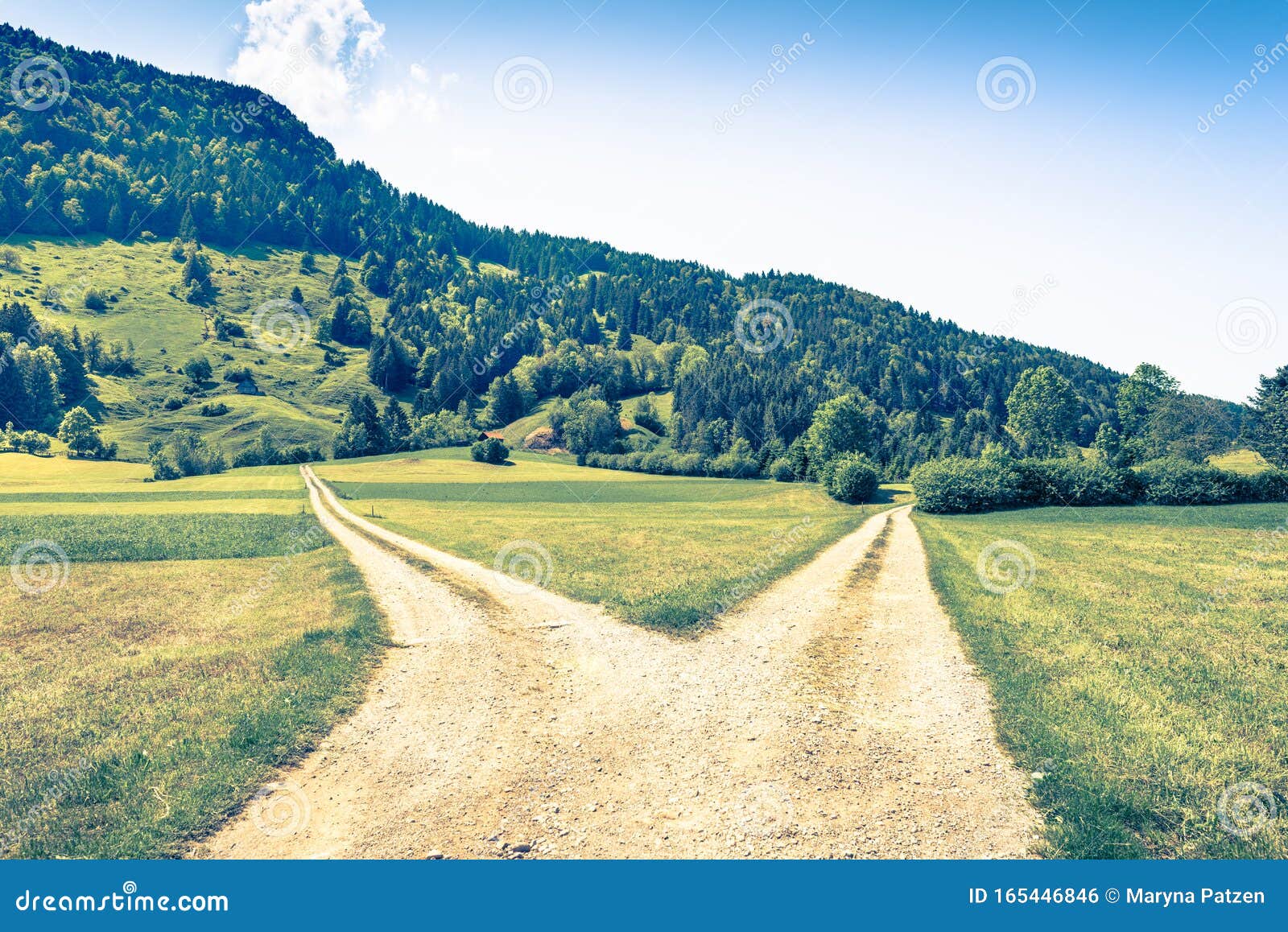 Crossroads of Two Roads. Retro Style Stock Photo - Image of concept ...