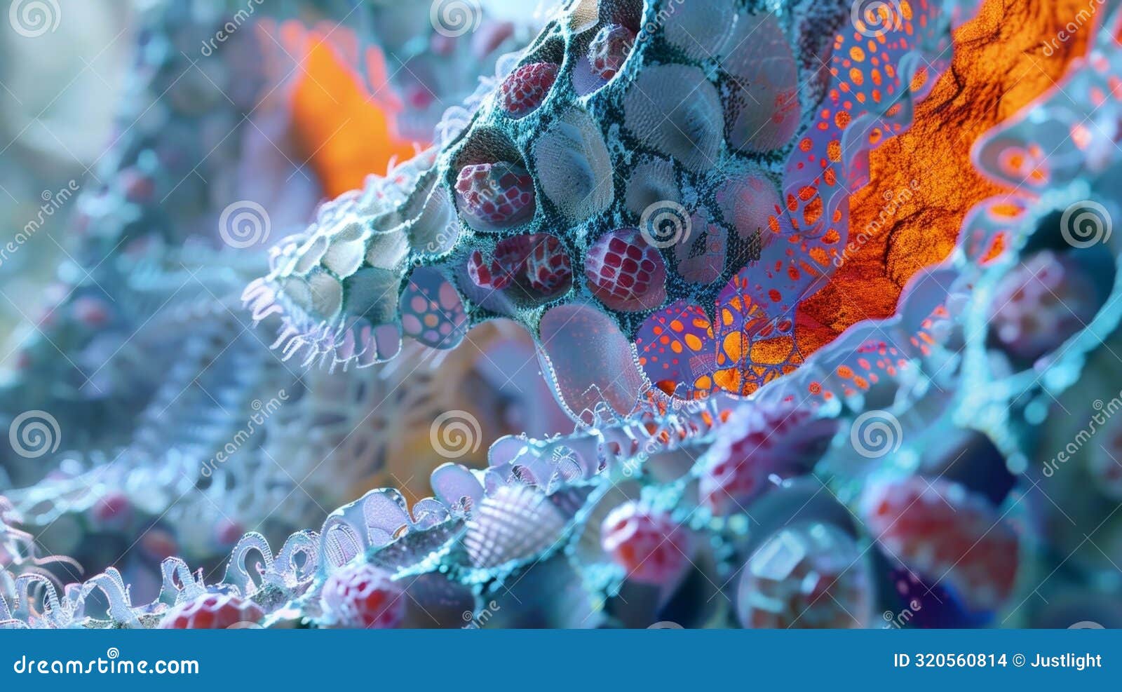 A Crosssection of a Cell Membrane with Clathrincoated Pits Inting into ...
