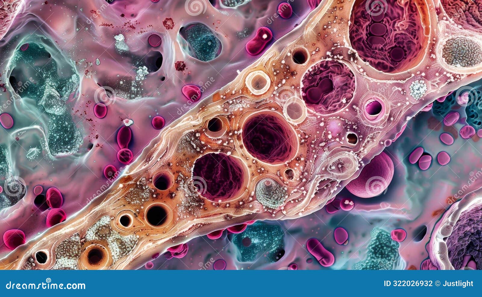A Crosssection Image of the Bone Marrow Showing the Specialized ...