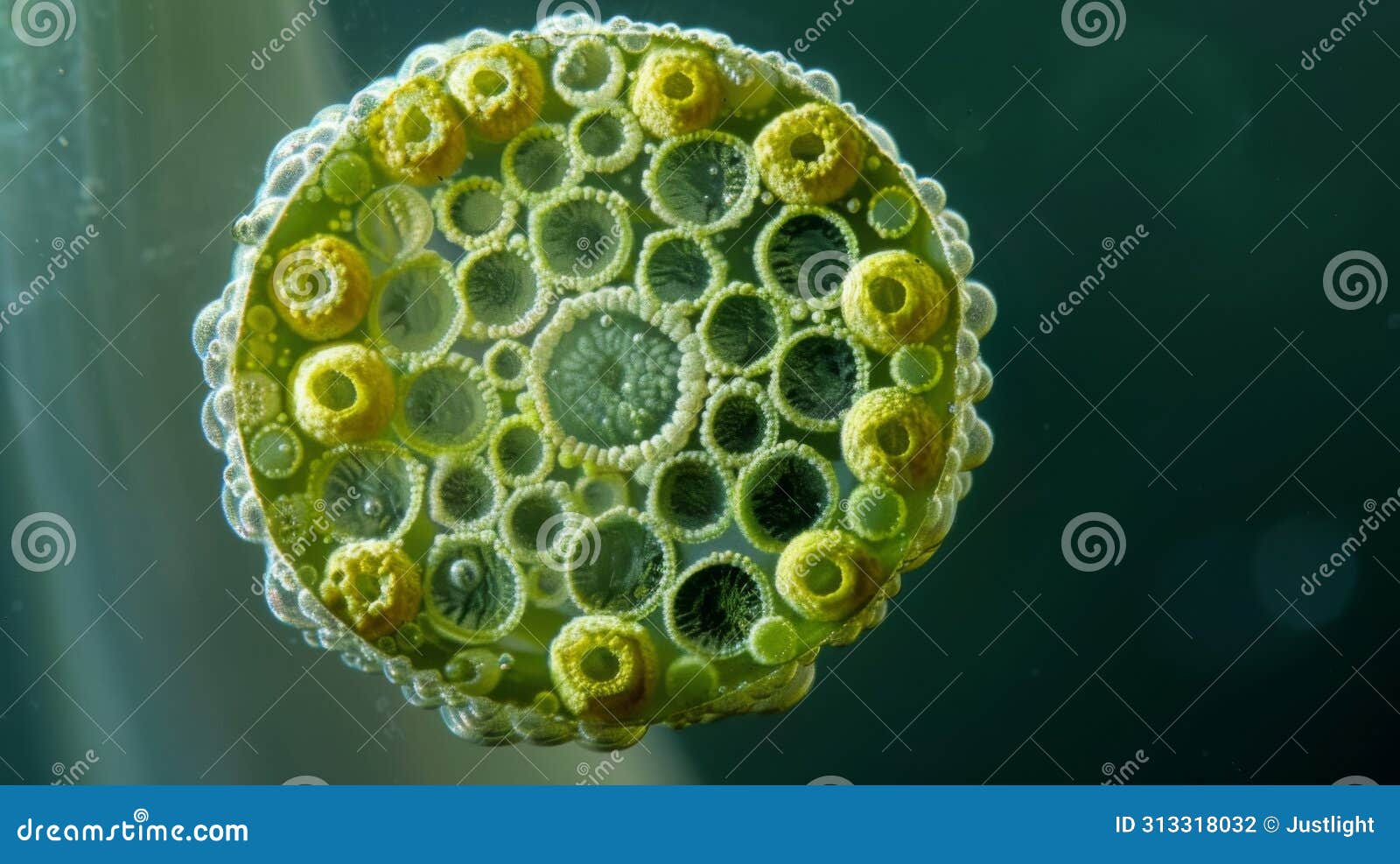 A Crosssection Image of a Moss Capsule Revealing a Circular Array of ...